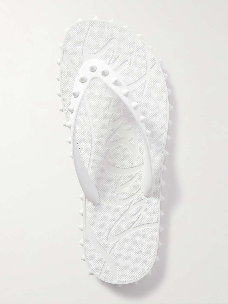CHRISTIAN LOUBOUTIN Super Loubi studded rubber flip flops | NET-A-PORTER