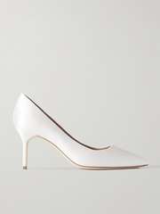 MANOLO BLAHNIK BB 70 satin pumps | NET-A-PORTER