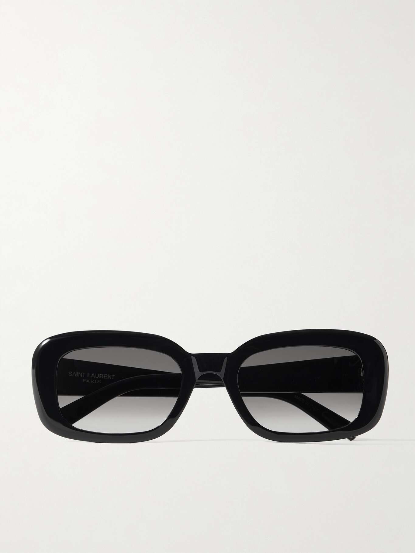 SAINT LAURENT EYEWEAR Rectangular-frame recycled acetate sunglasses ...