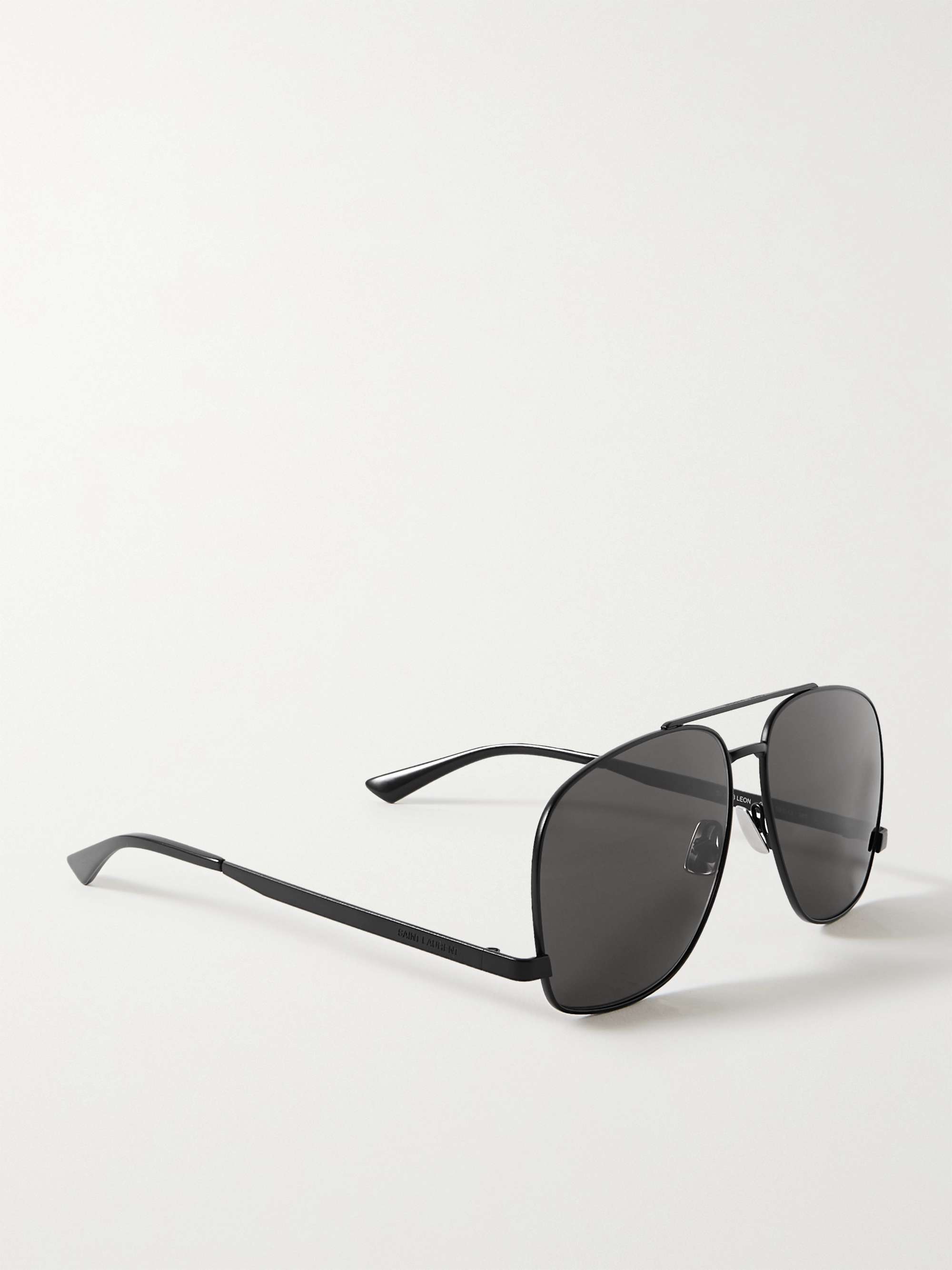 SAINT LAURENT EYEWEAR Leon aviator-style metal sunglasses | NET-A-PORTER