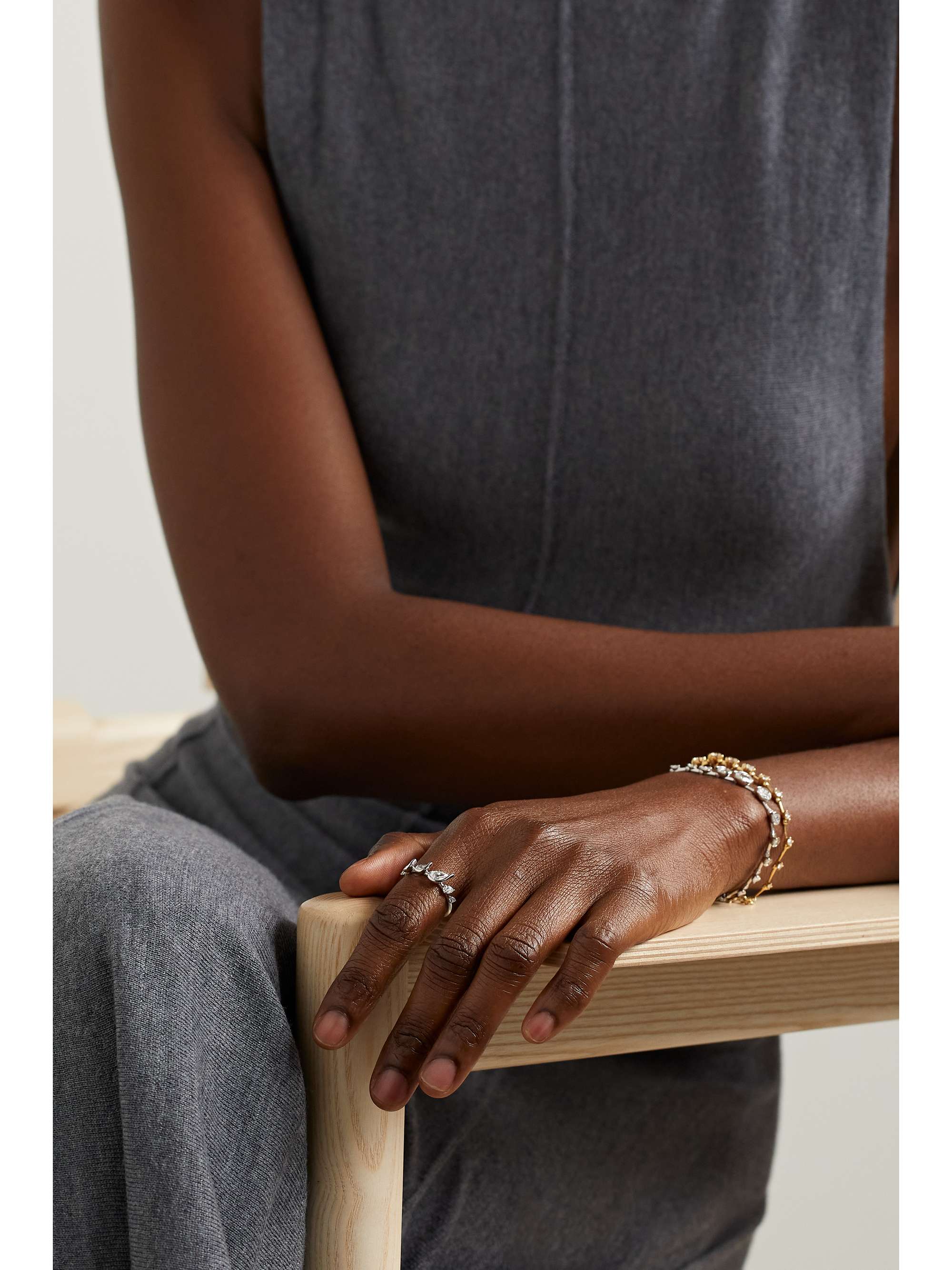 FERNANDO JORGE Flicker 18-karat white gold diamond ring | NET-A-PORTER