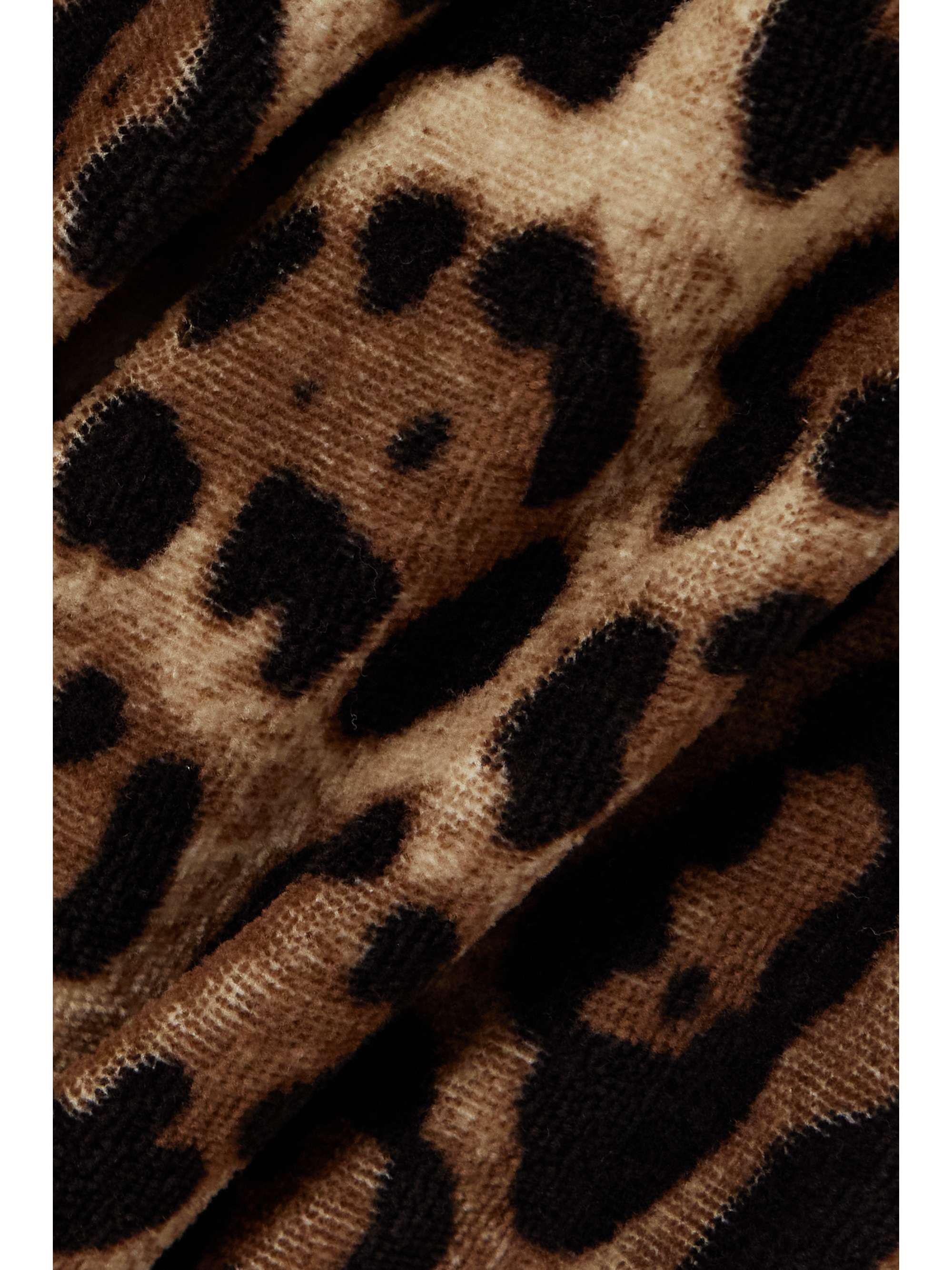 DOLCE&GABBANA Leopard-print cotton-terry robe | NET-A-PORTER