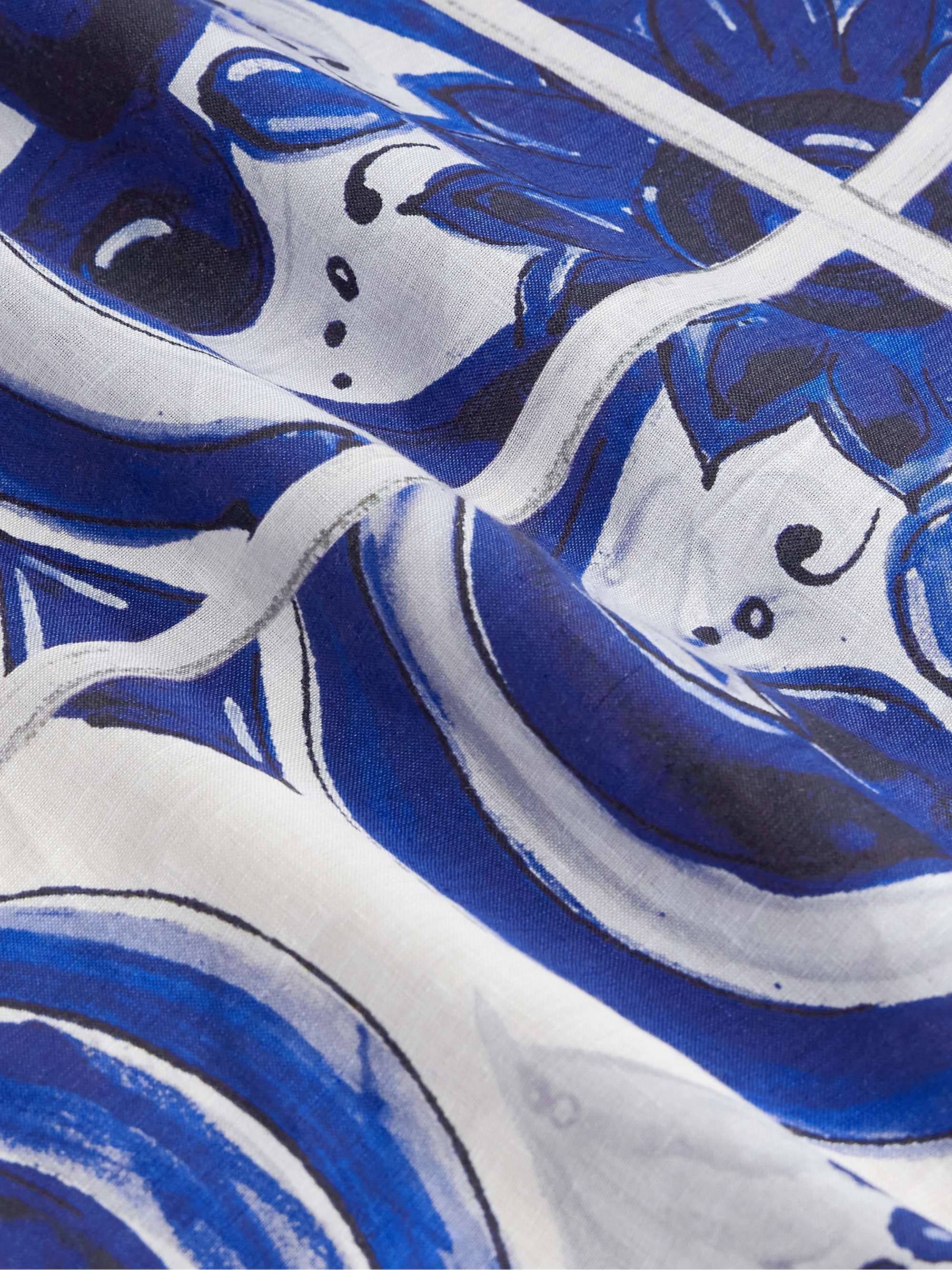 DOLCE&GABBANA Printed linen tablecloth | NET-A-PORTER