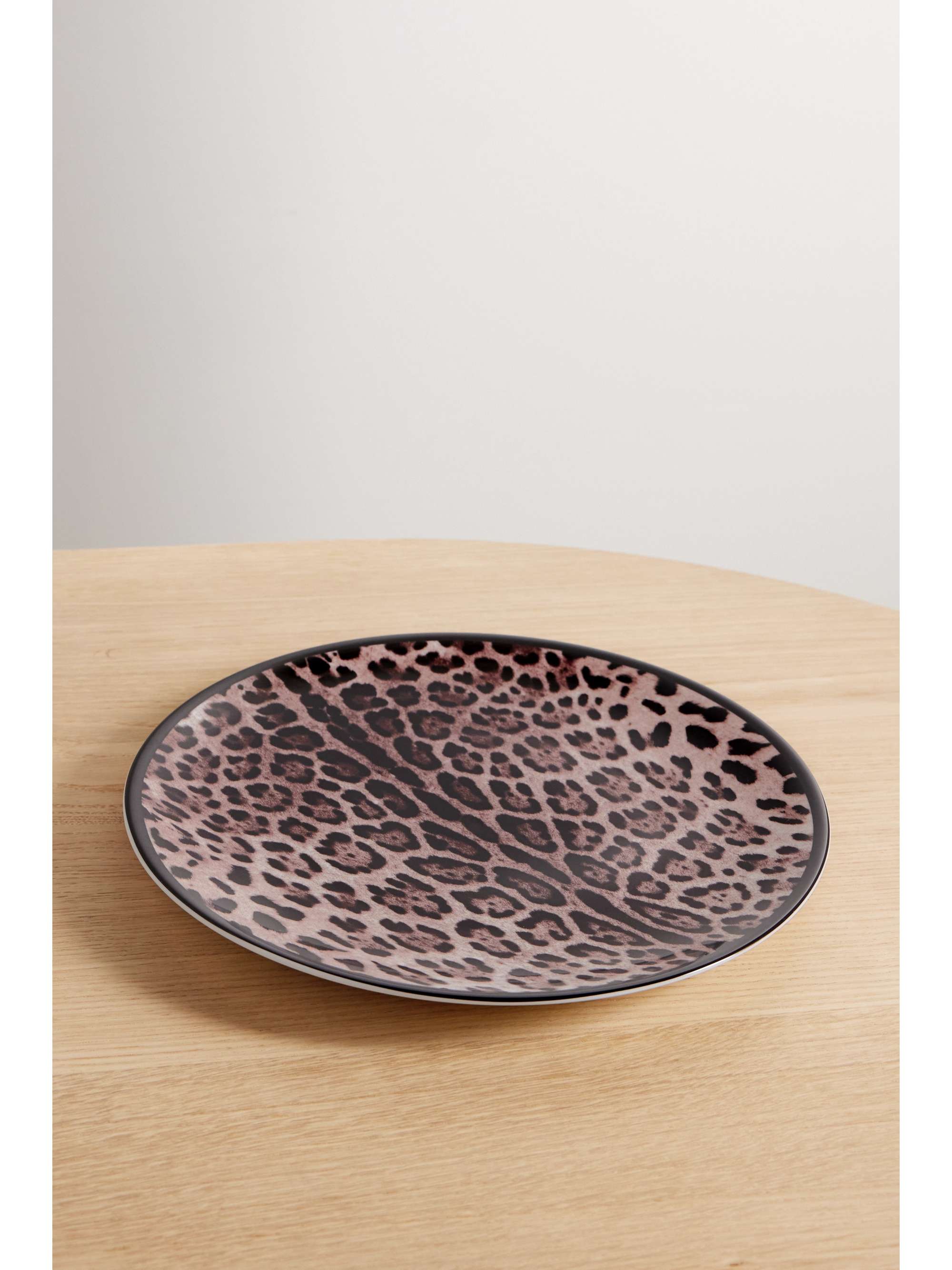 Dolceandgabbana Leopard Print Porcelain Charger Plate Net A Porter