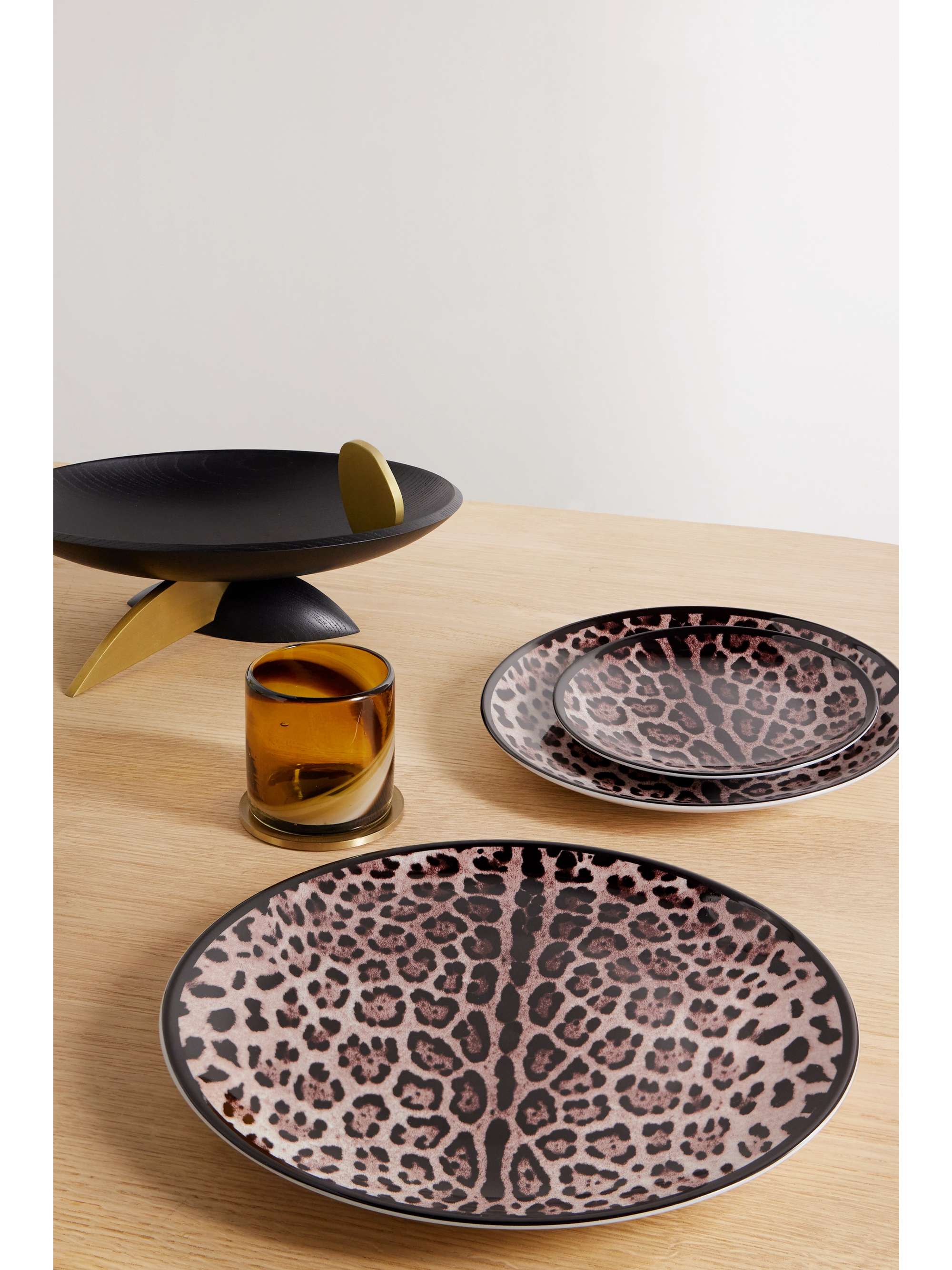 Dolceandgabbana Leopard Print Porcelain Charger Plate Net A Porter