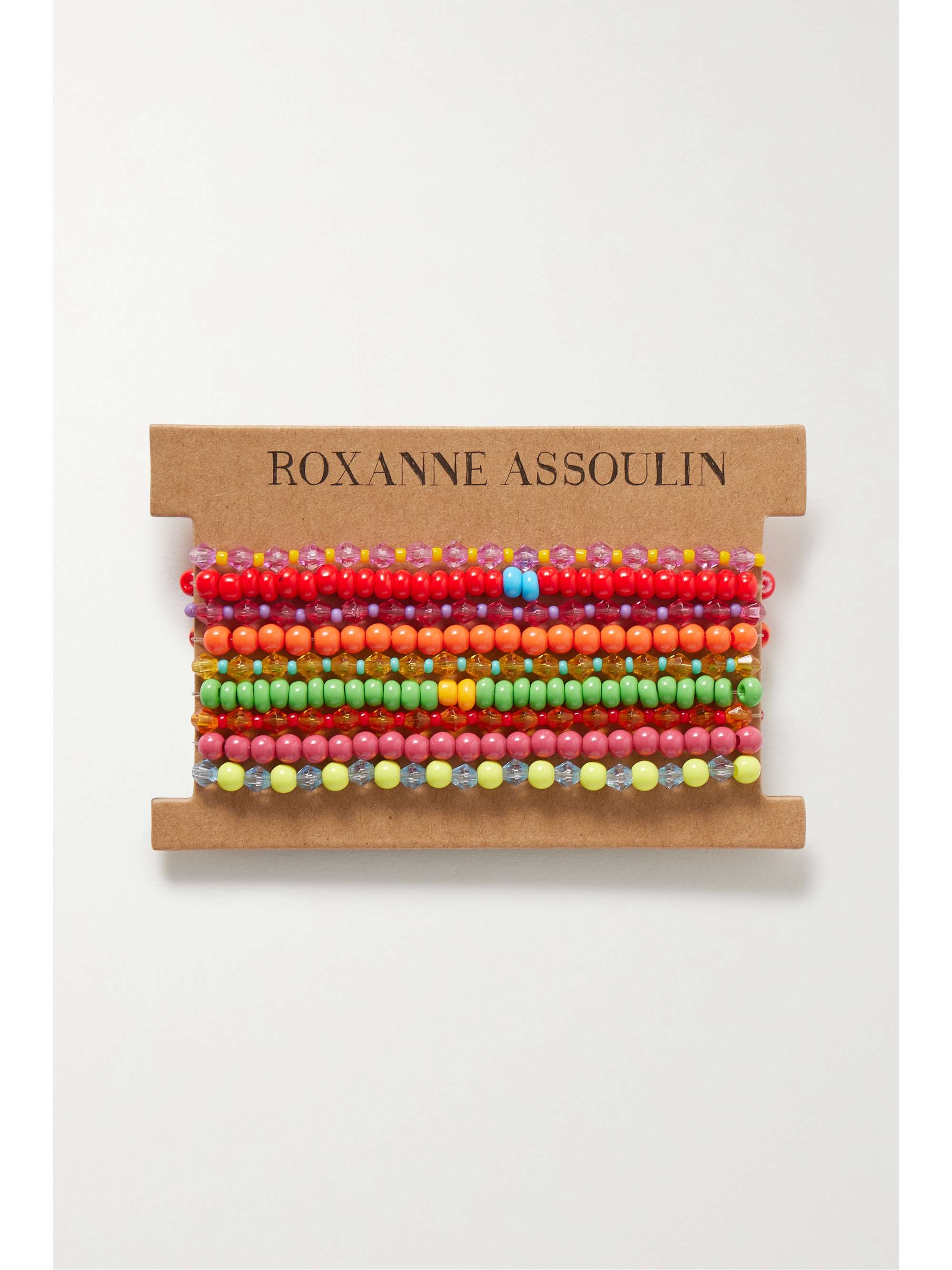 ROXANNE ASSOULIN The Very Merry set of nine beaded bracelets | NET-A-PORTER