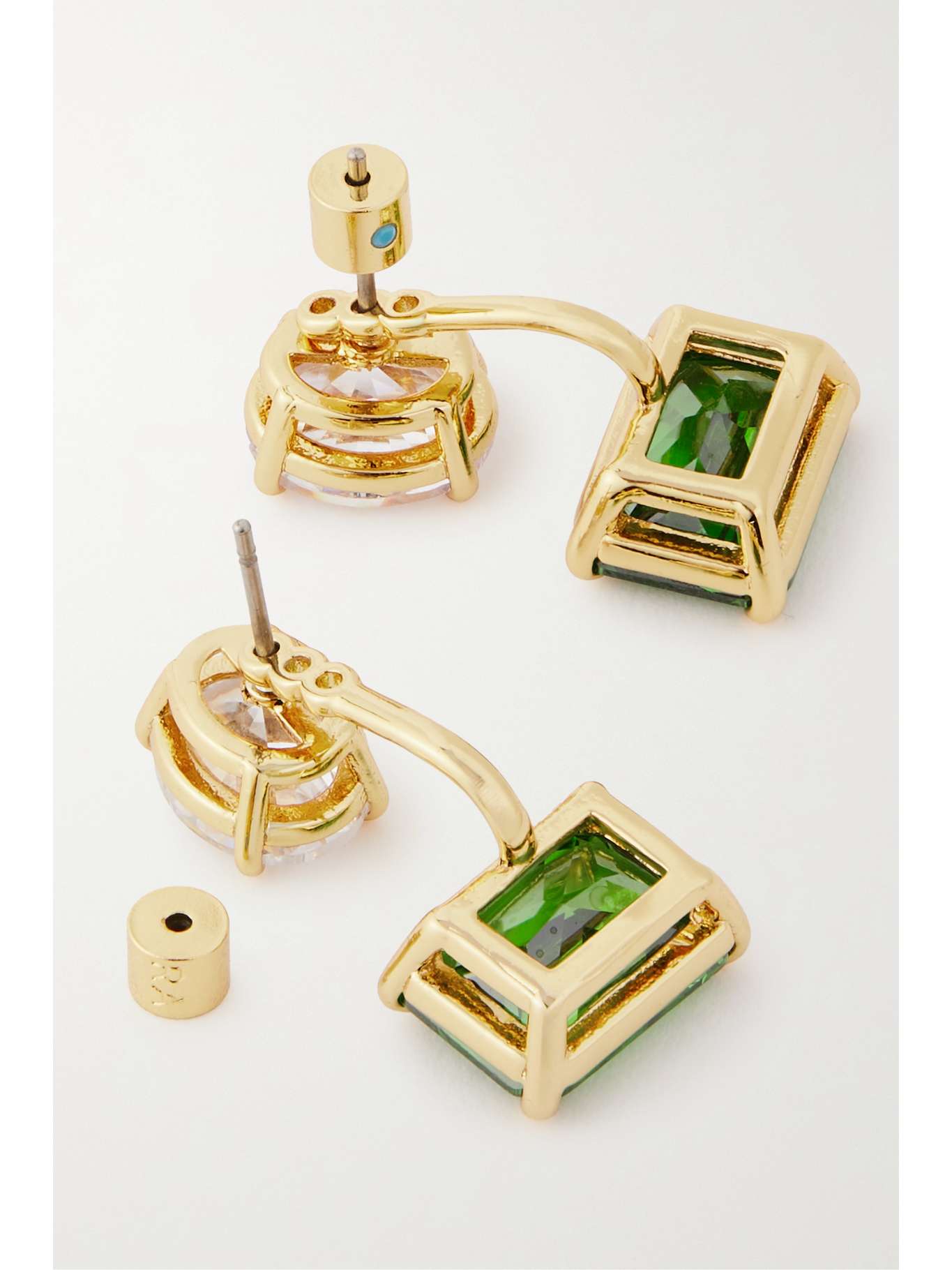 ROXANNE ASSOULIN Emerald City Float gold-tone crystal earrings | NET-A ...