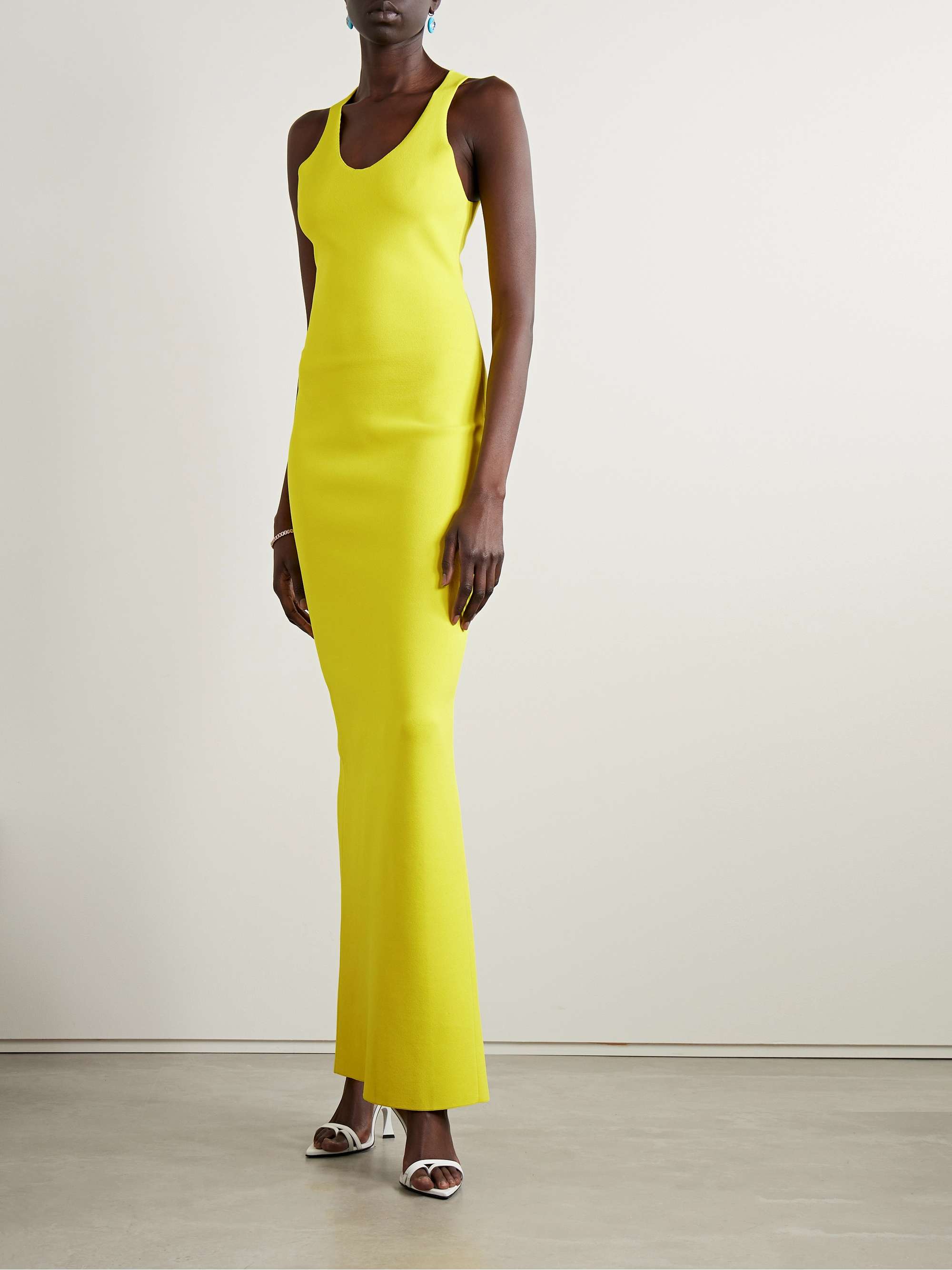 BRANDON MAXWELL Cara stretch-knit maxi dress | NET-A-PORTER