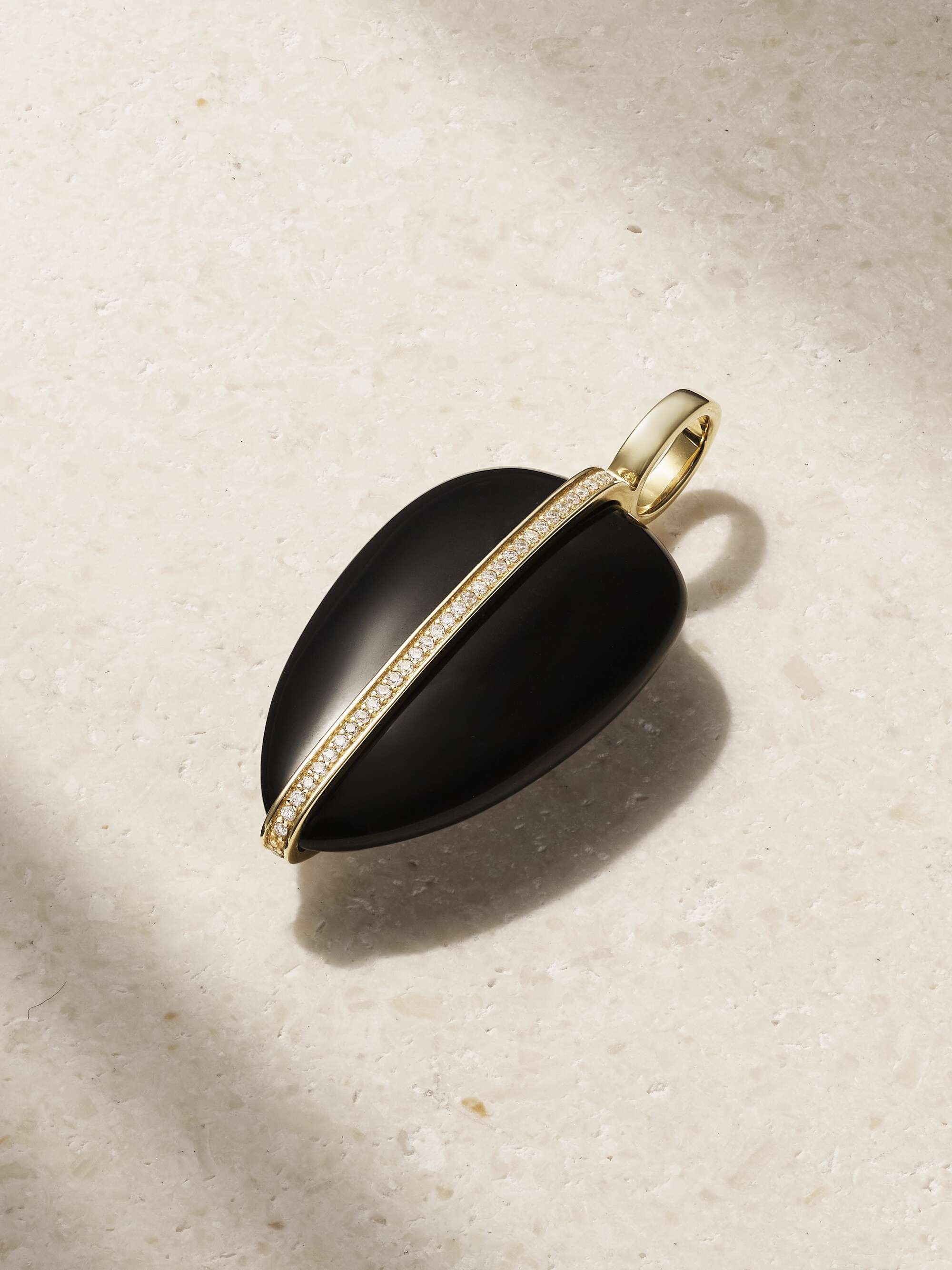 BY PARIAH + NET SUSTAIN Pebble 14-karat recycled gold, onyx and diamond ...