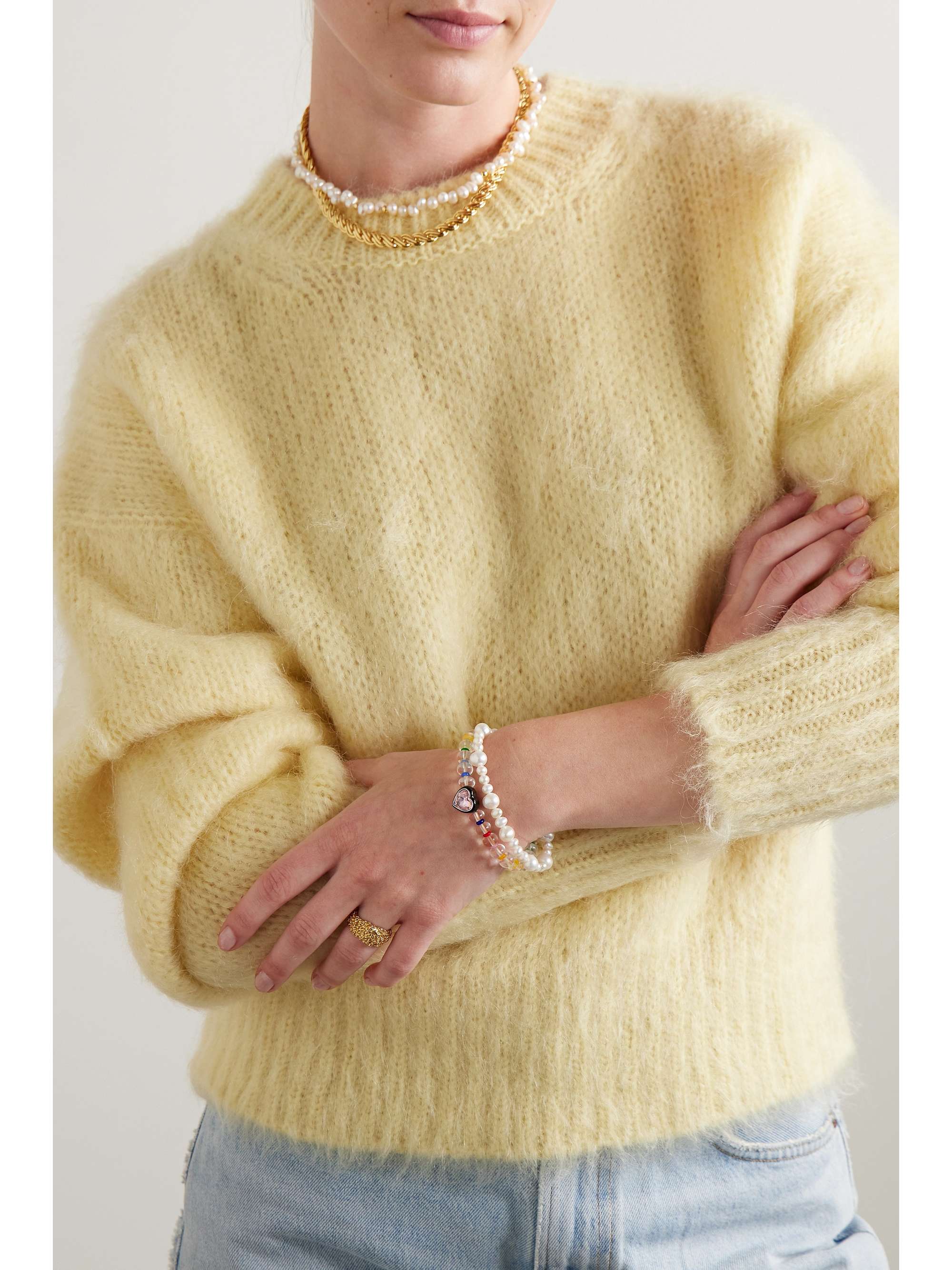 MARTHA CALVO Gold-tone, enamel and crystal bracelet | NET-A-PORTER