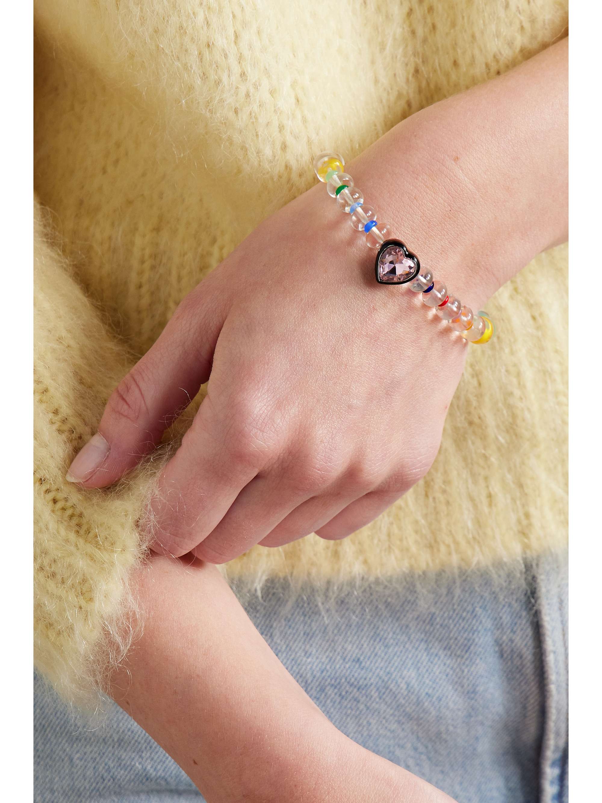 MARTHA CALVO Gold-tone, enamel and crystal bracelet | NET-A-PORTER