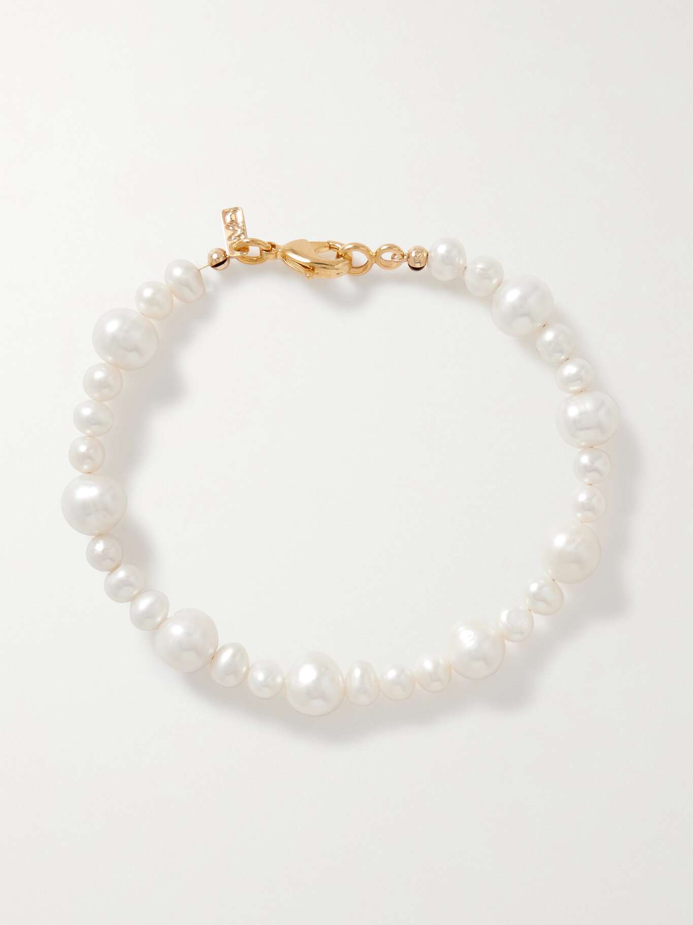 MARTHA CALVO Lottie gold-tone pearl bracelet | NET-A-PORTER