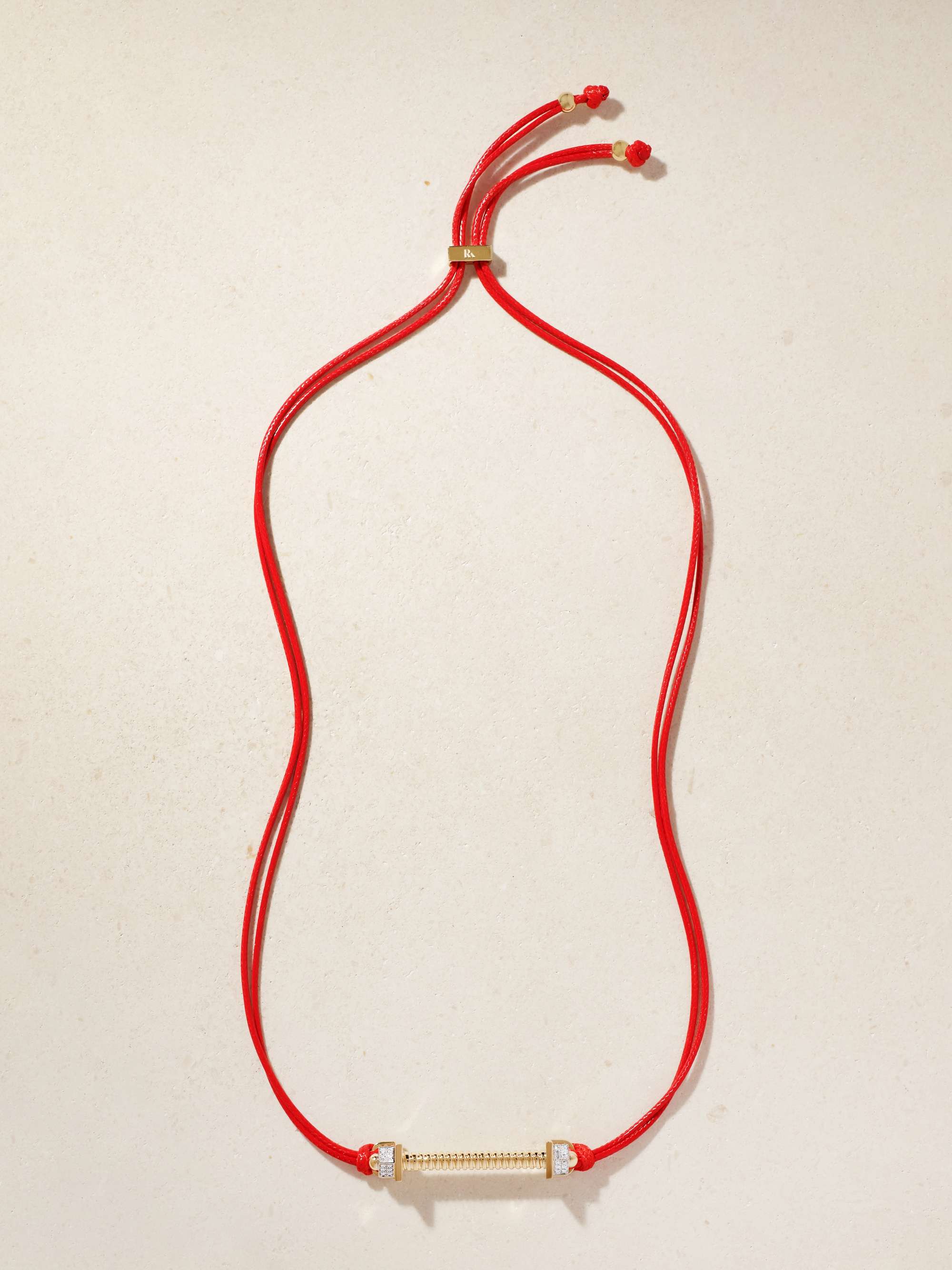 RAINBOW K Versus Cordon 14-karat gold, diamond and cord necklace | NET ...