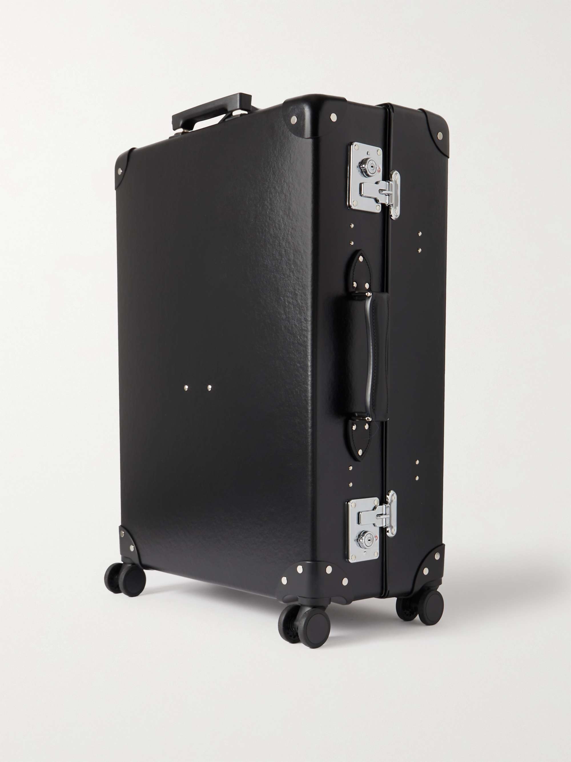 GLOBE-TROTTER Large Check-In leather-trimmed suitcase | NET-A-PORTER