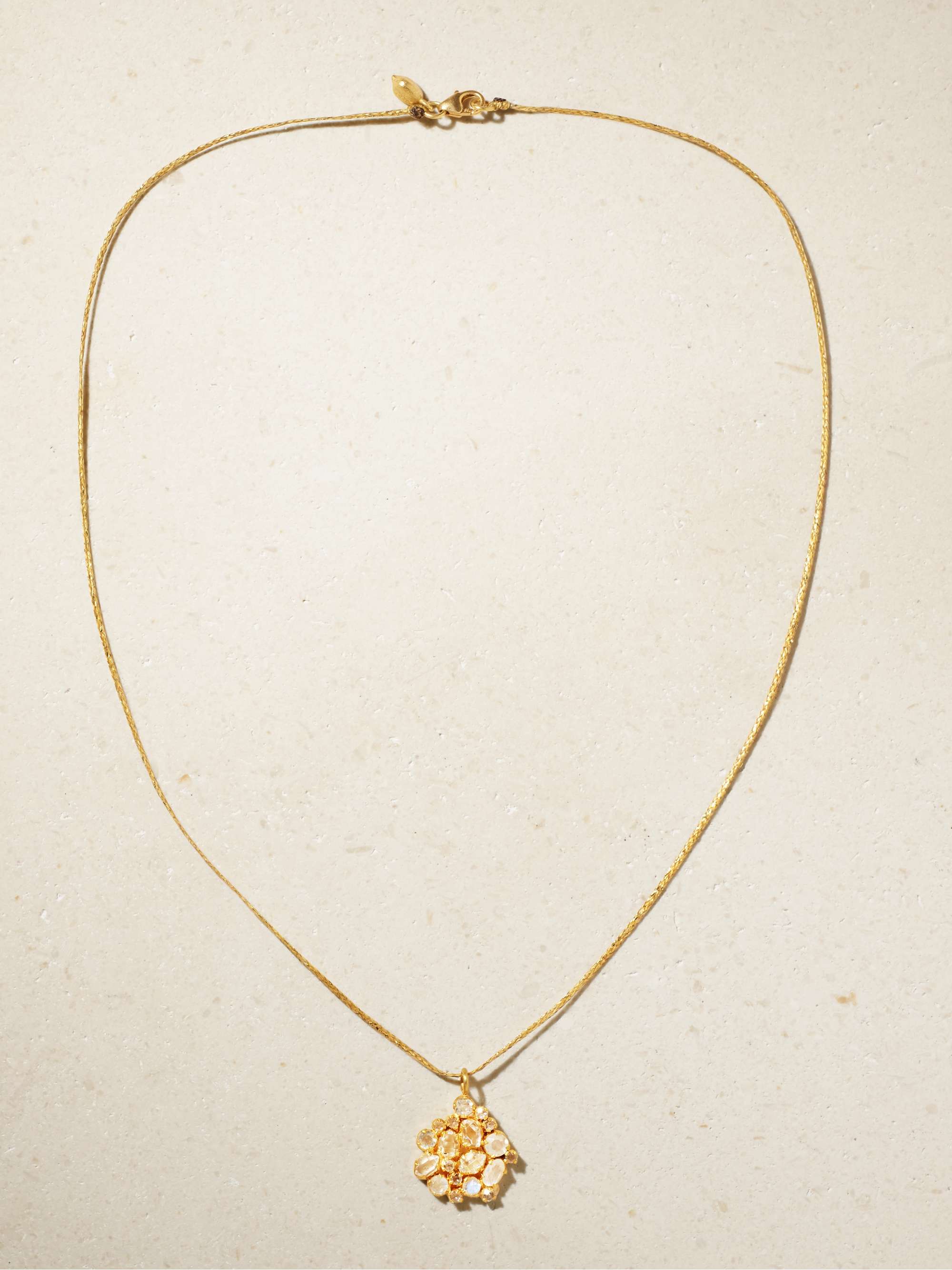PIPPA SMALL 18-karat gold, moonstone and diamond necklace | NET-A-PORTER