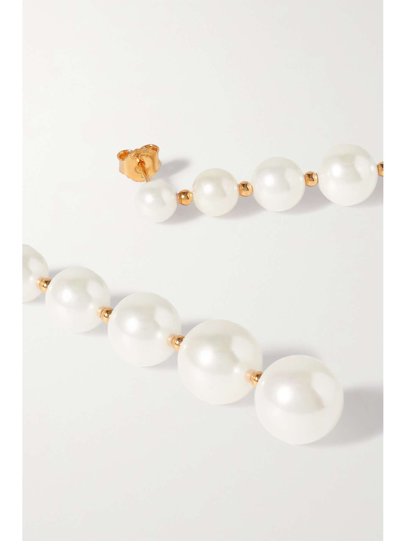 ANISSA KERMICHE Bombshell gold-plated pearl earrings | NET-A-PORTER