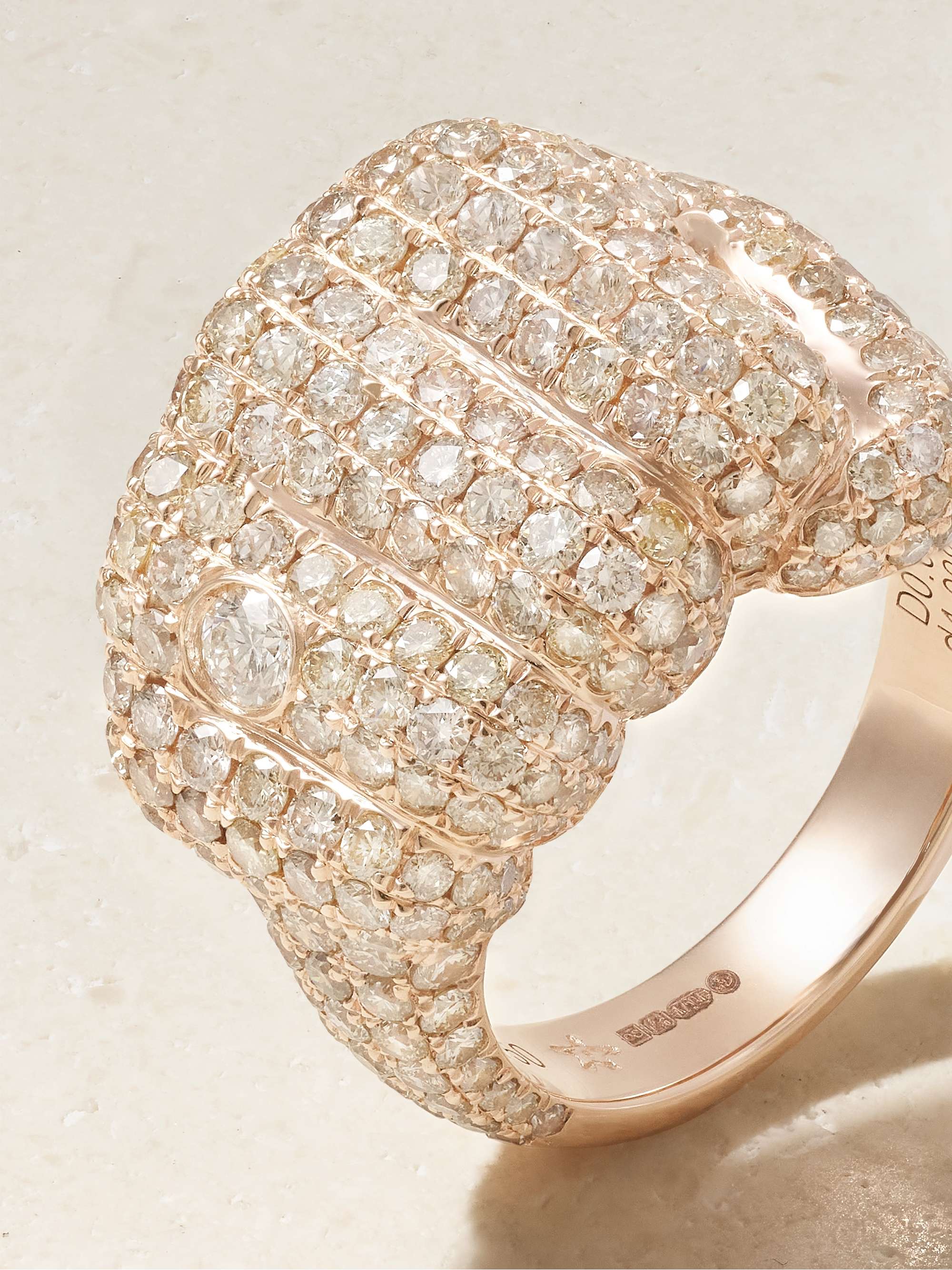 OFIRA Pow 18-karat rose gold diamond ring | NET-A-PORTER