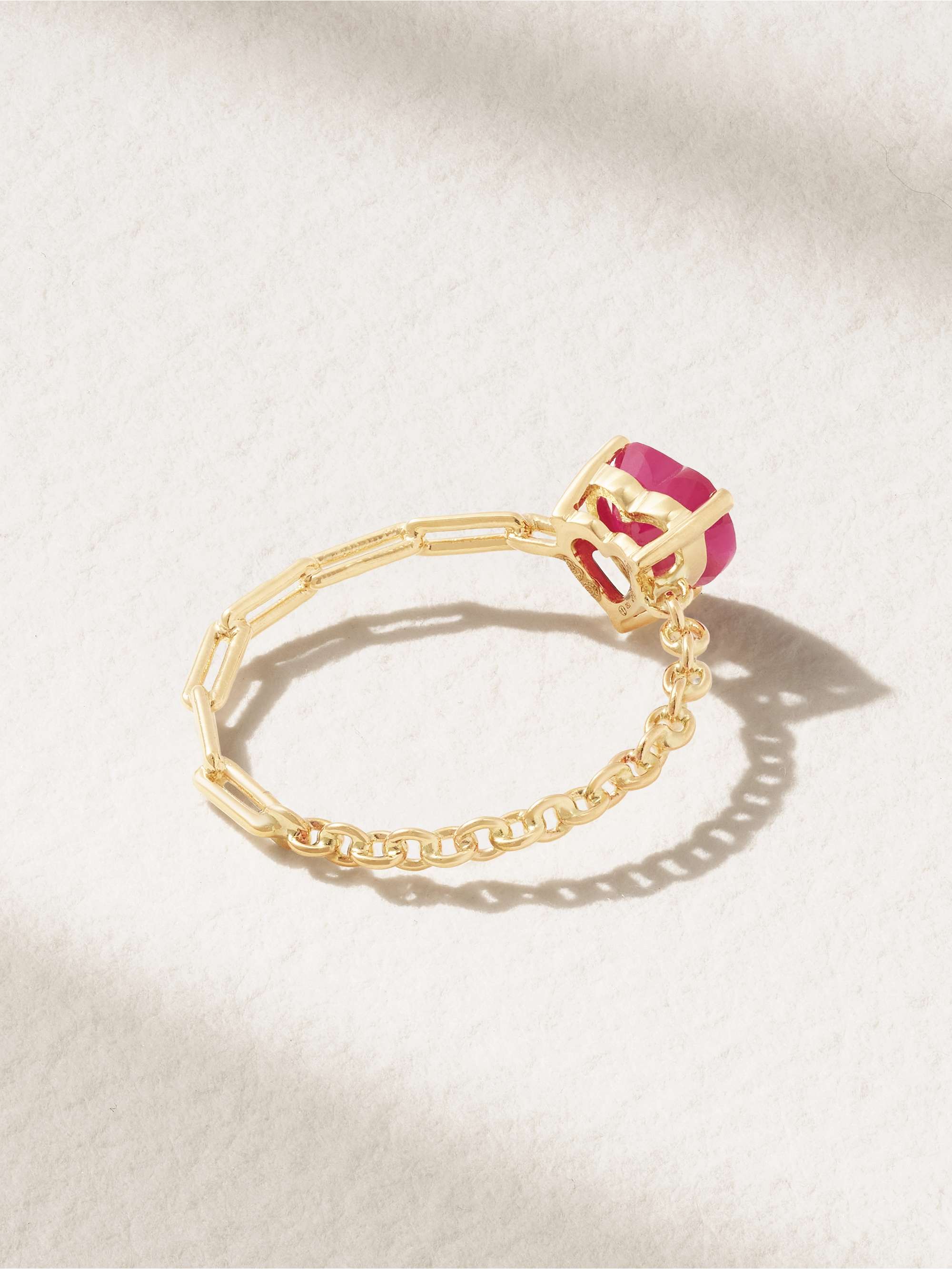 YVONNE LÉON 18-karat gold ruby ring | NET-A-PORTER