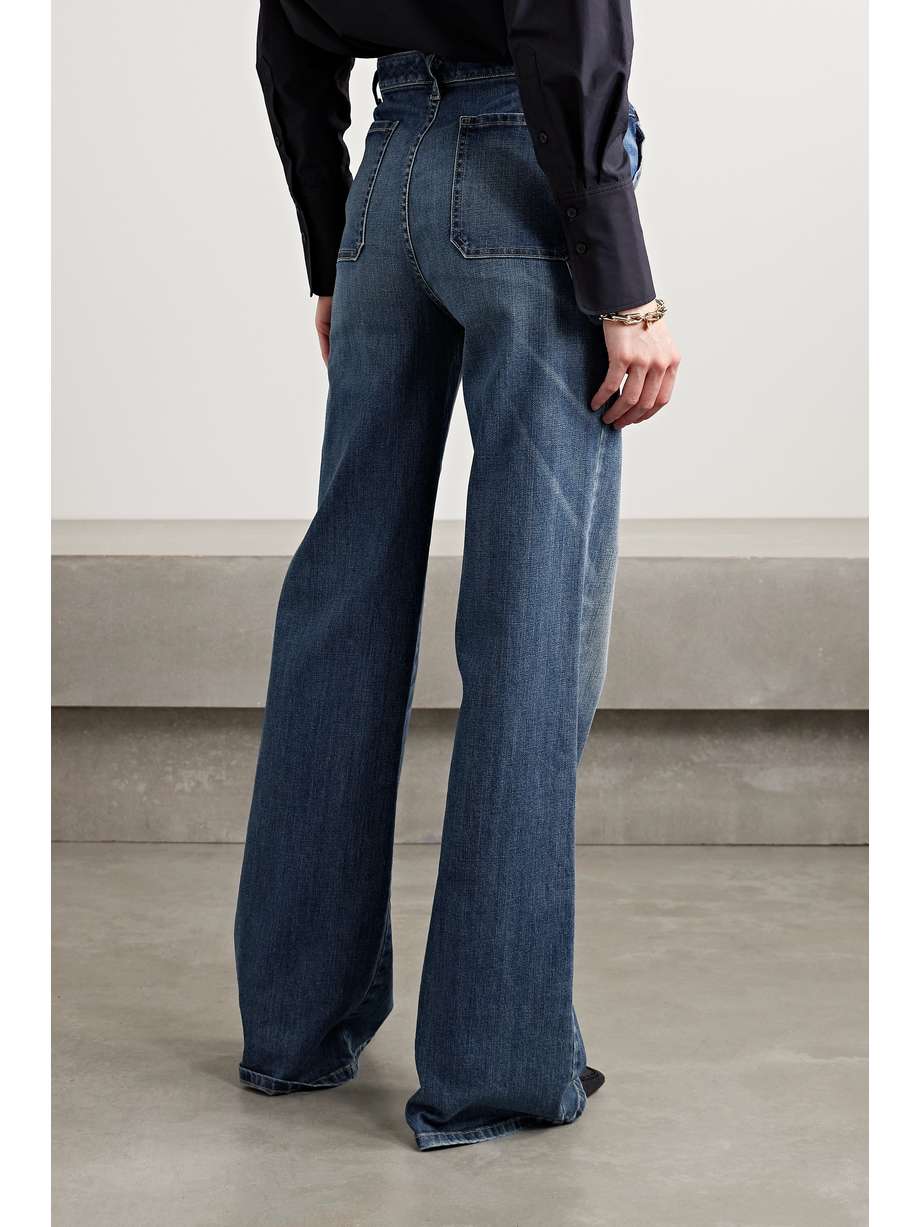 NILI LOTAN Quentin high-rise wide-leg jeans | NET-A-PORTER