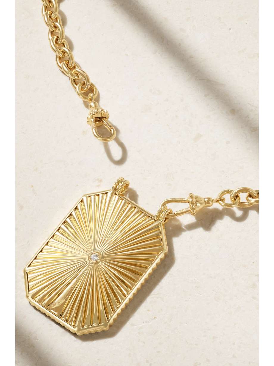 MARIE LICHTENBERG Check Scapular 18-karat gold, ruby and diamond ...