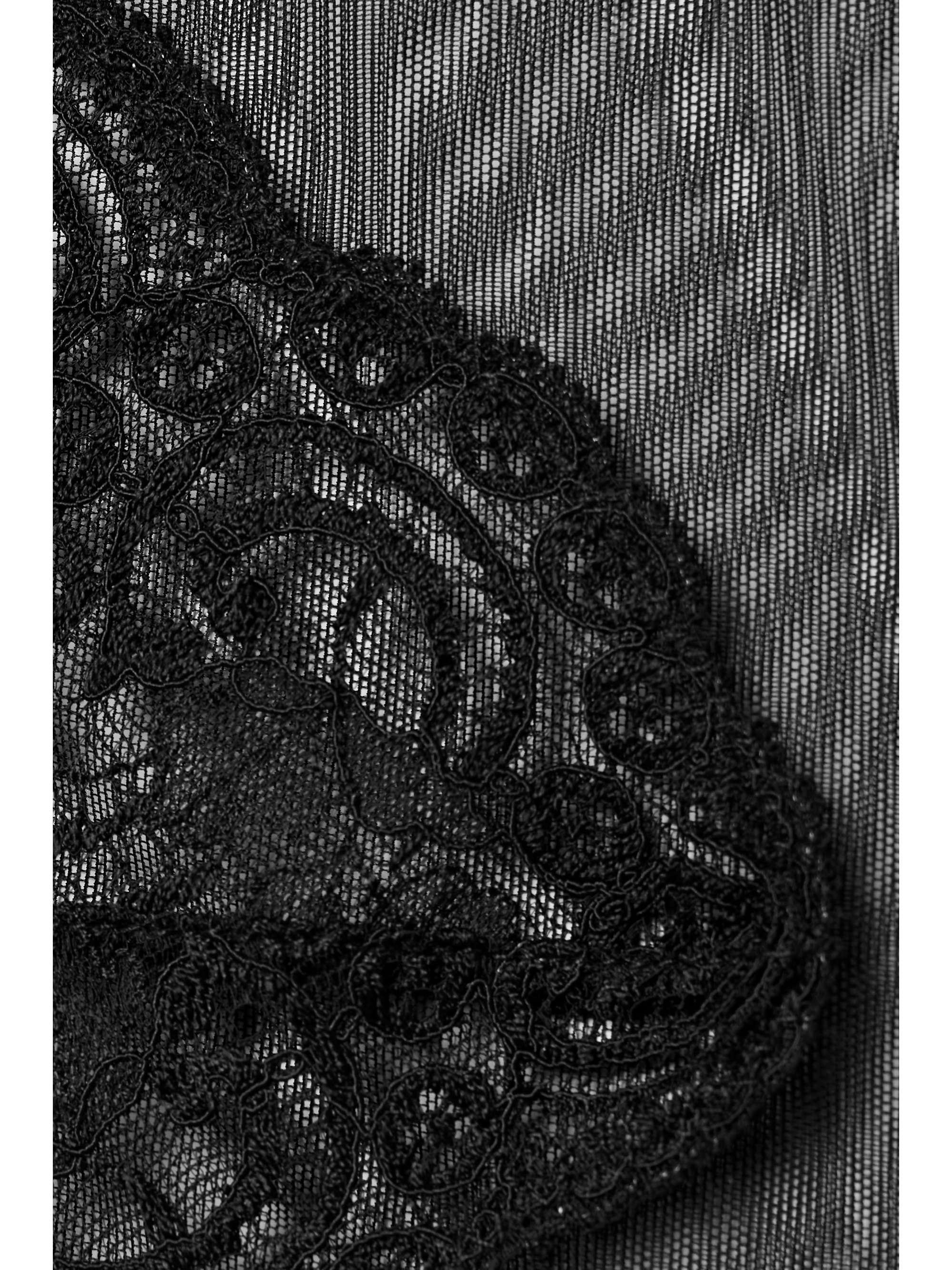 Kiki De Montparnasse Nudite Silk Blend Satin And Corded Lace Trimmed
