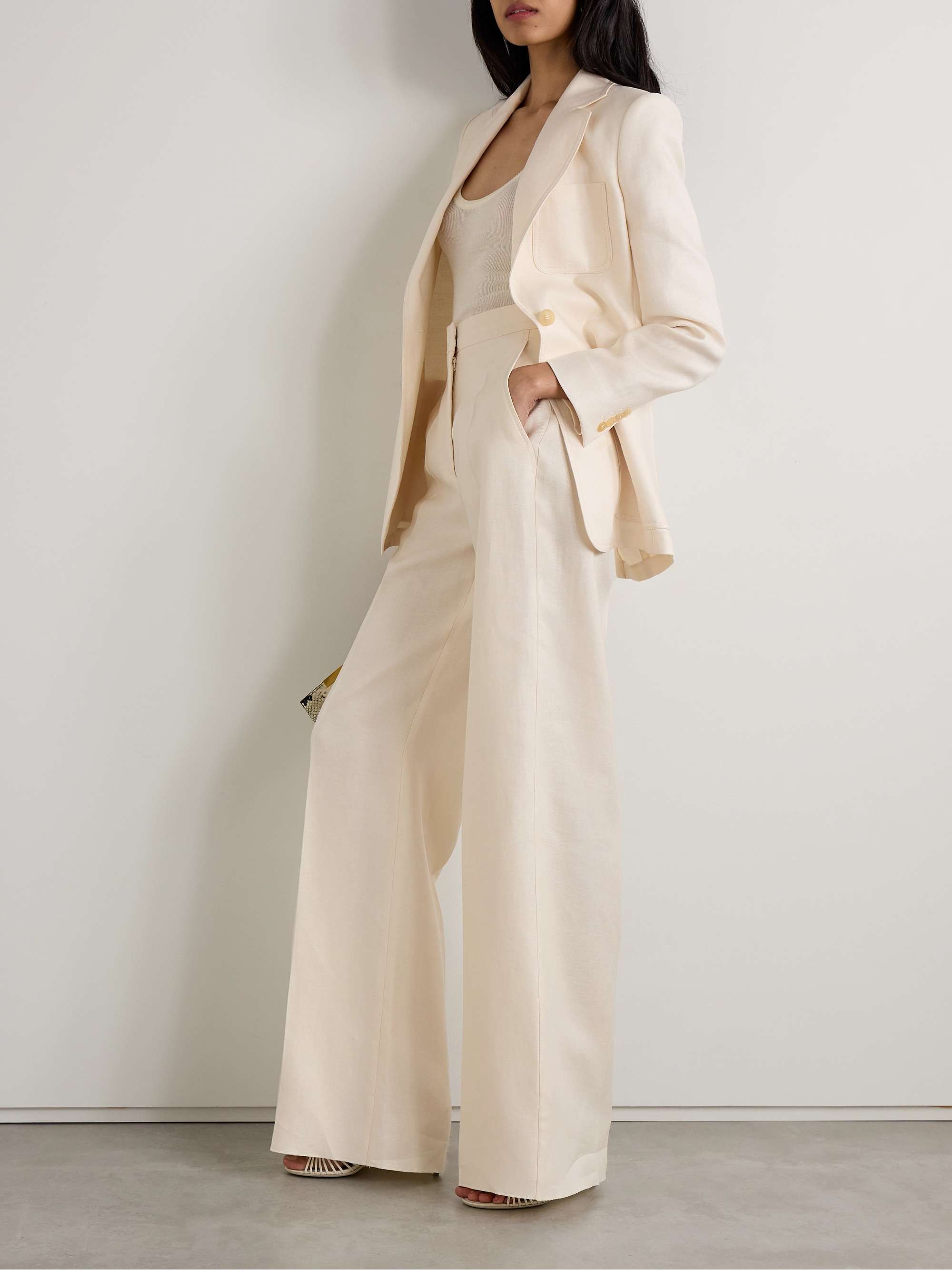 MAX MARA Hangar linen-twill wide-leg pants | NET-A-PORTER
