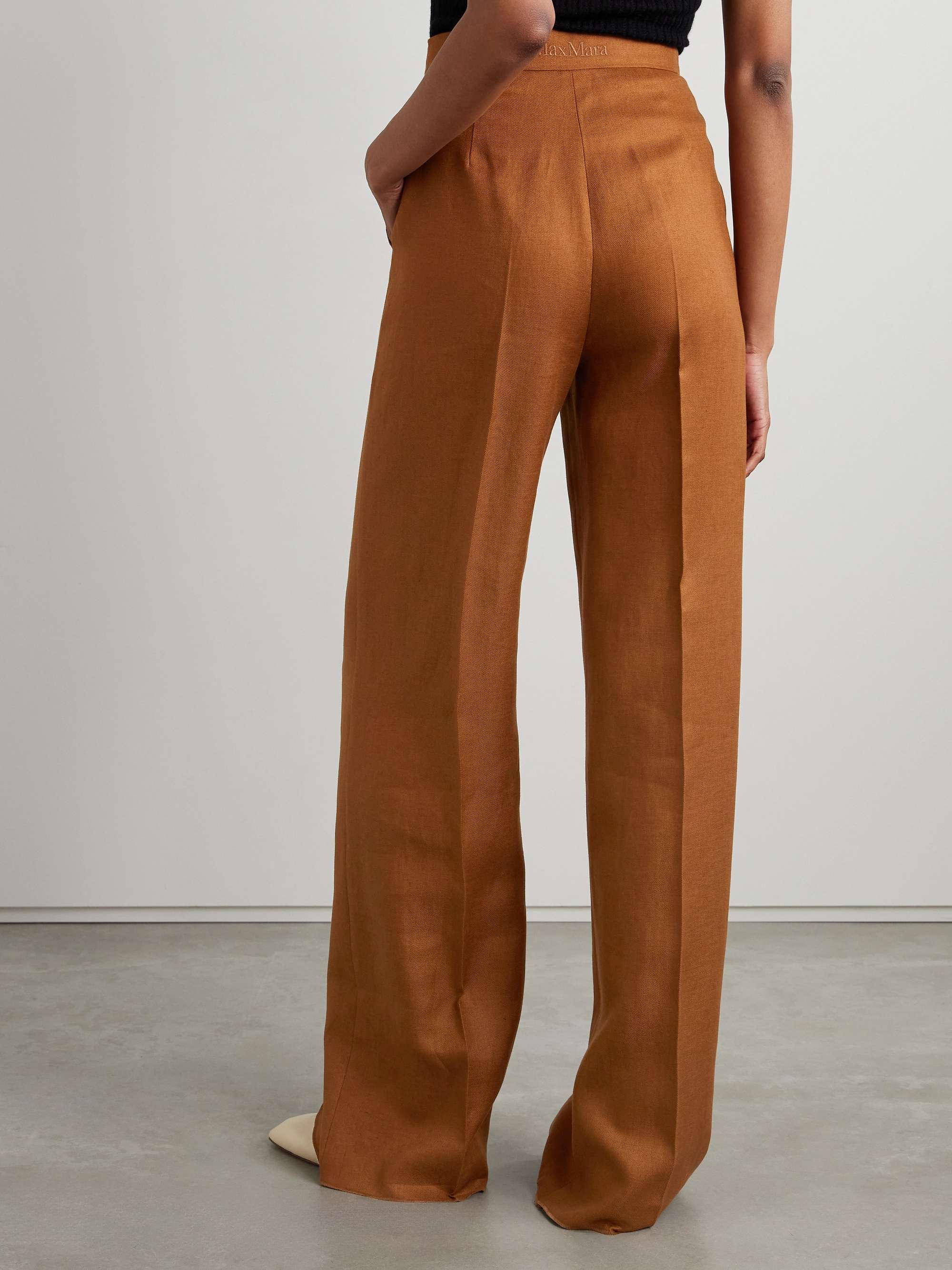 MAX MARA Hangar linen wide-leg pants | NET-A-PORTER