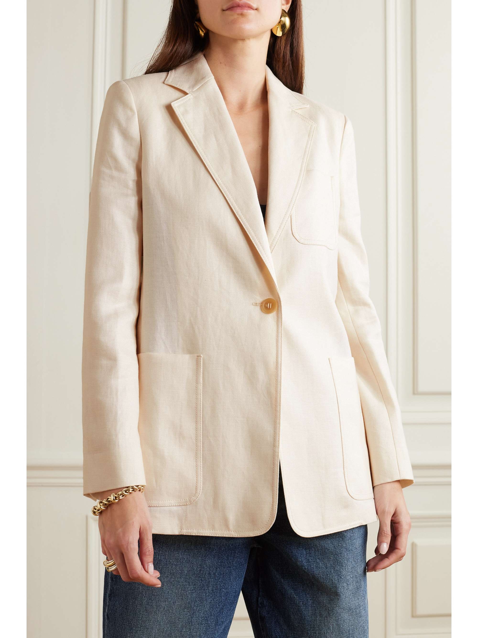 MAX MARA Boemia linen-twill blazer | NET-A-PORTER