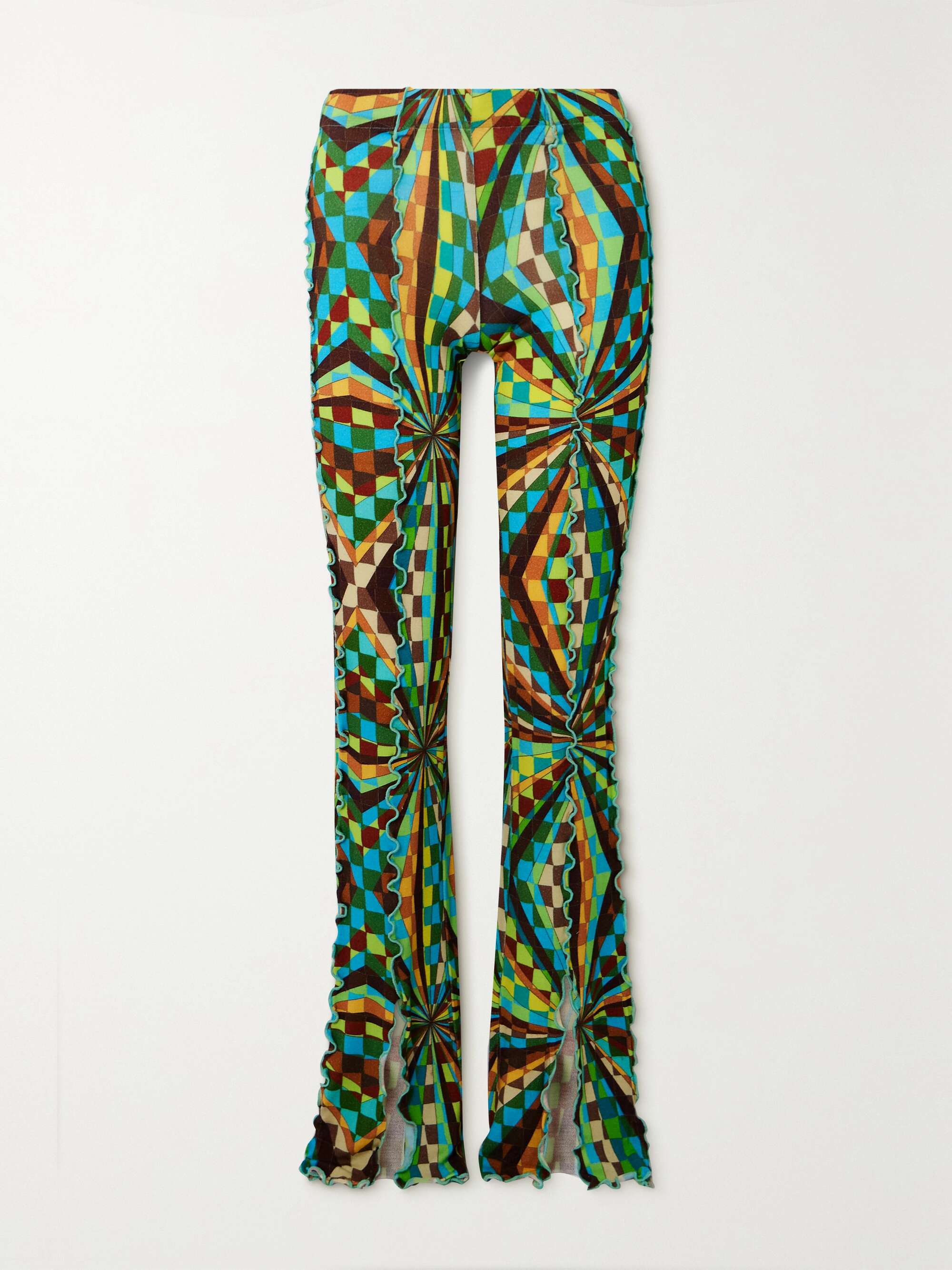 SIEDRÉS Mult printed stretch-jersey flared pants | NET-A-PORTER