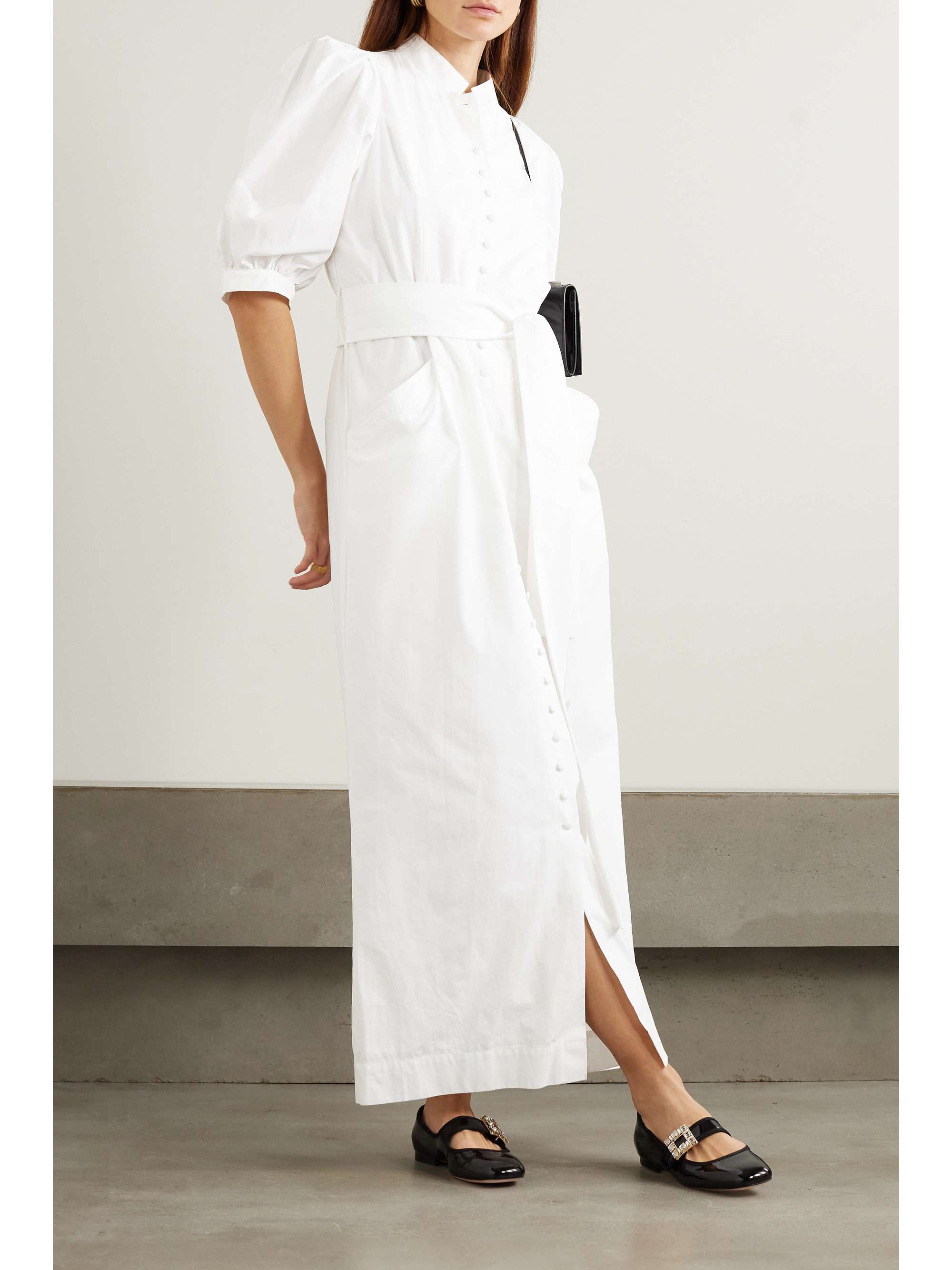 DESTREE Amoako belted cotton-poplin maxi dress | NET-A-PORTER