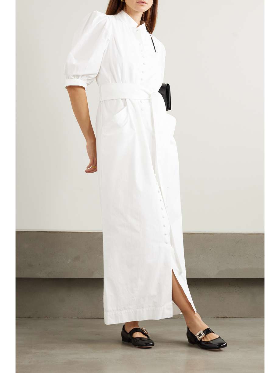 DESTREE Amoako belted cotton-poplin maxi dress | NET-A-PORTER