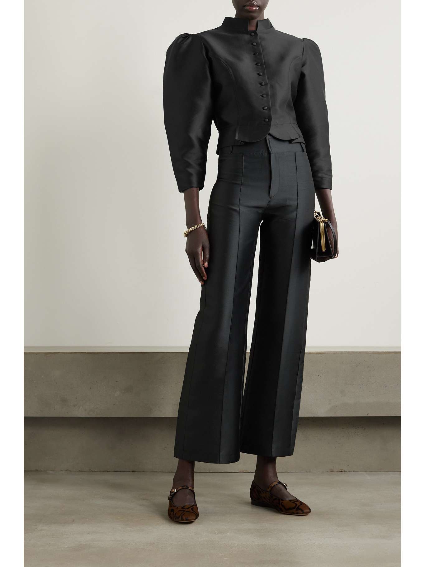 DESTREE Amoako cropped faille jacket | NET-A-PORTER