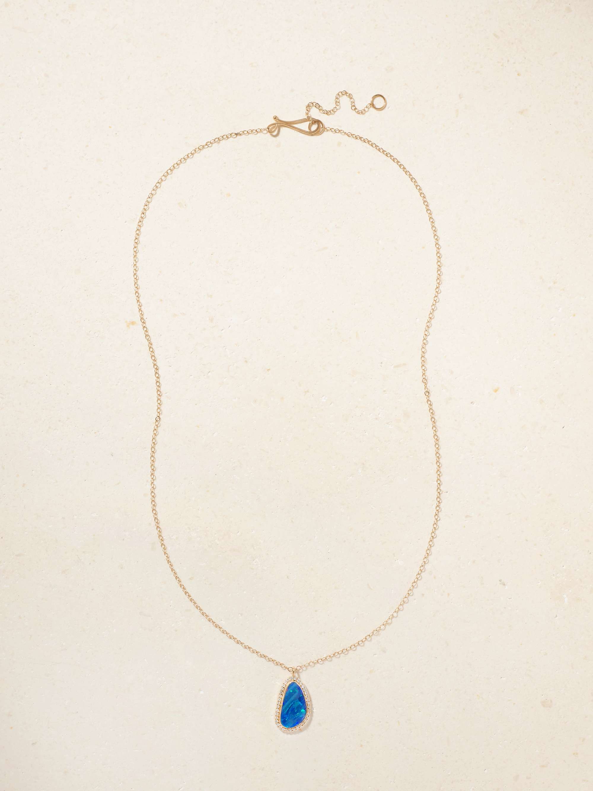 MELISSA JOY MANNING 14-karat gold, opal and diamond necklace | NET-A-PORTER