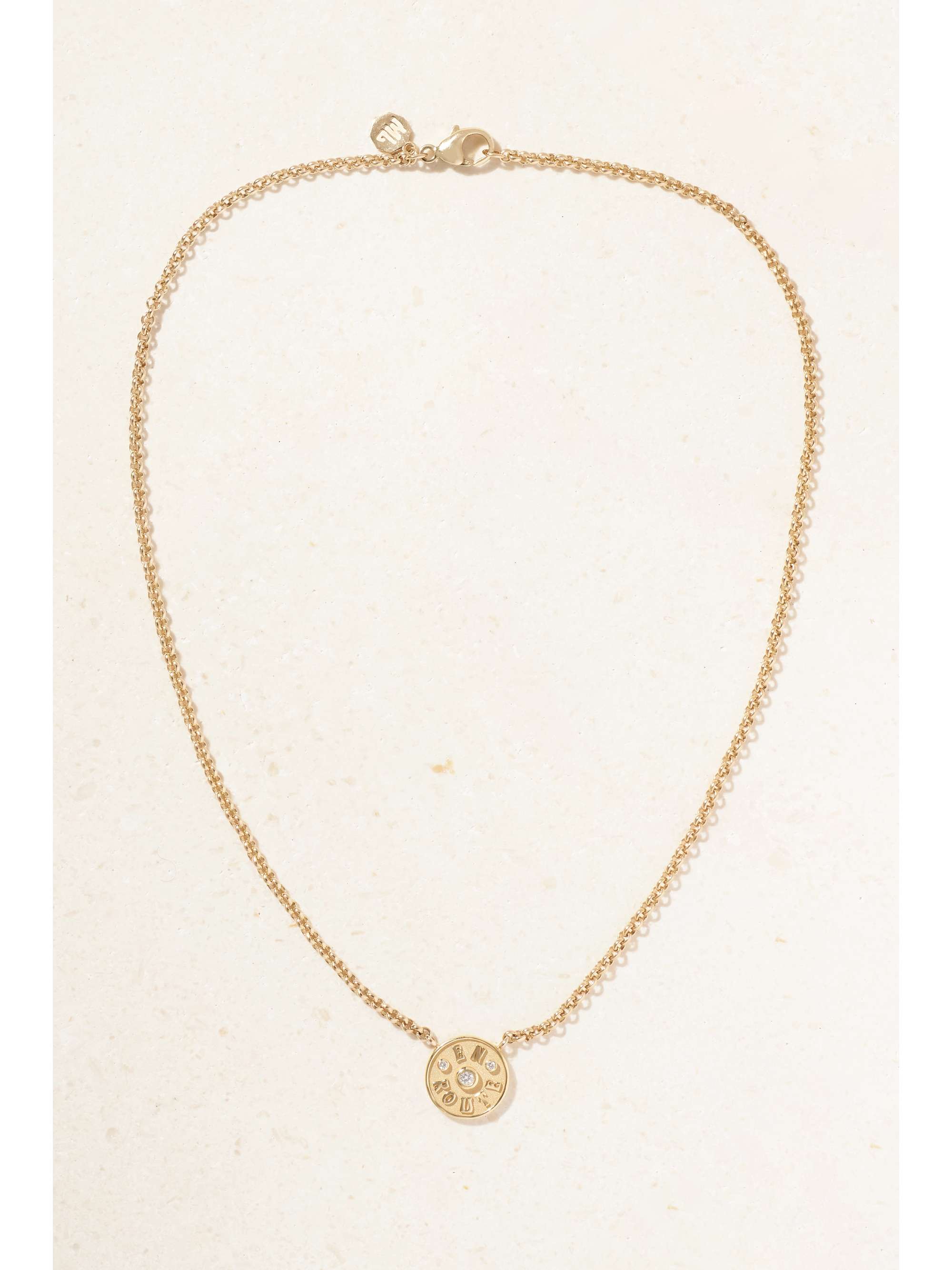 MARLO LAZ En Route petite 14-karat gold diamond necklace | NET-A-PORTER