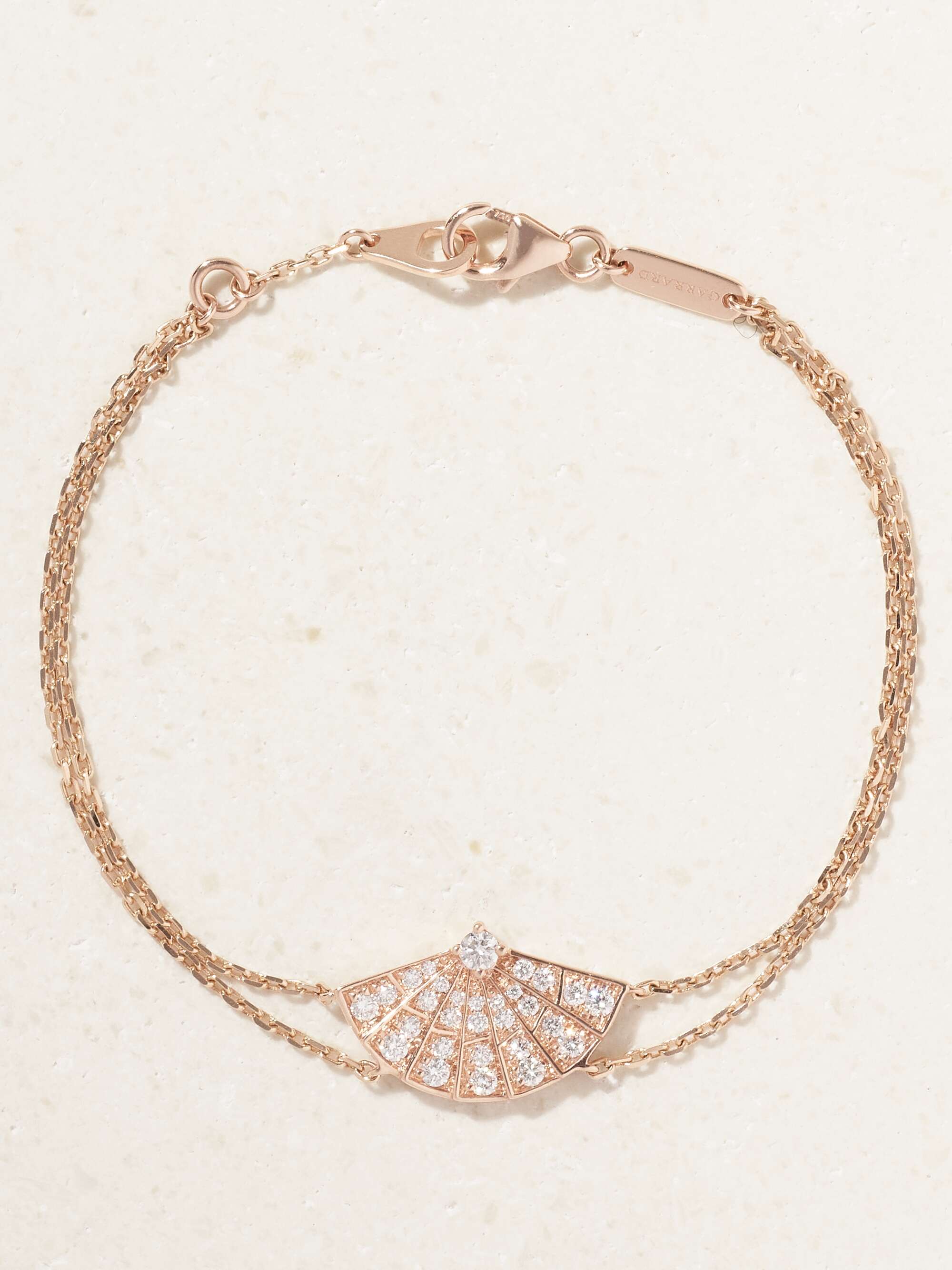 GARRARD Fanfare Symphony 18-karat rose gold diamond bracelet | NET-A-PORTER