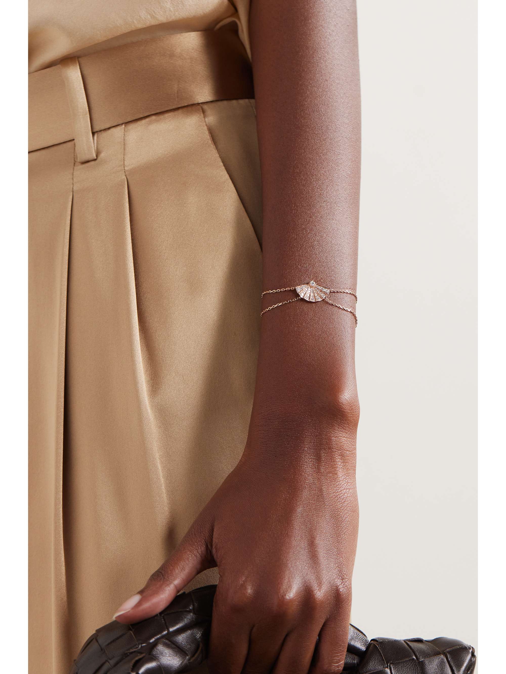 GARRARD Fanfare Symphony 18-karat rose gold diamond bracelet | NET-A-PORTER