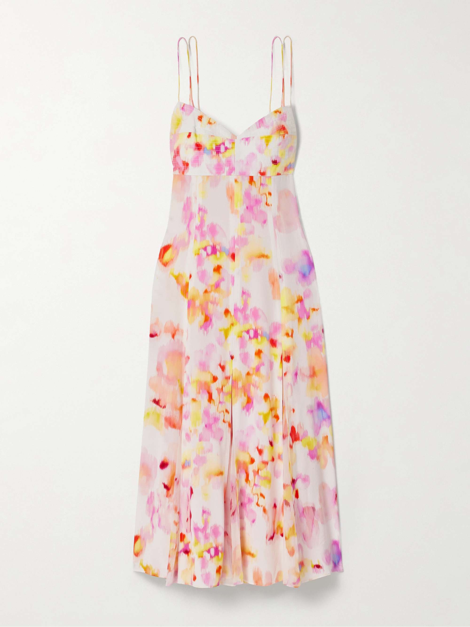 LA LIGNE Luca printed silk midi dress | NET-A-PORTER