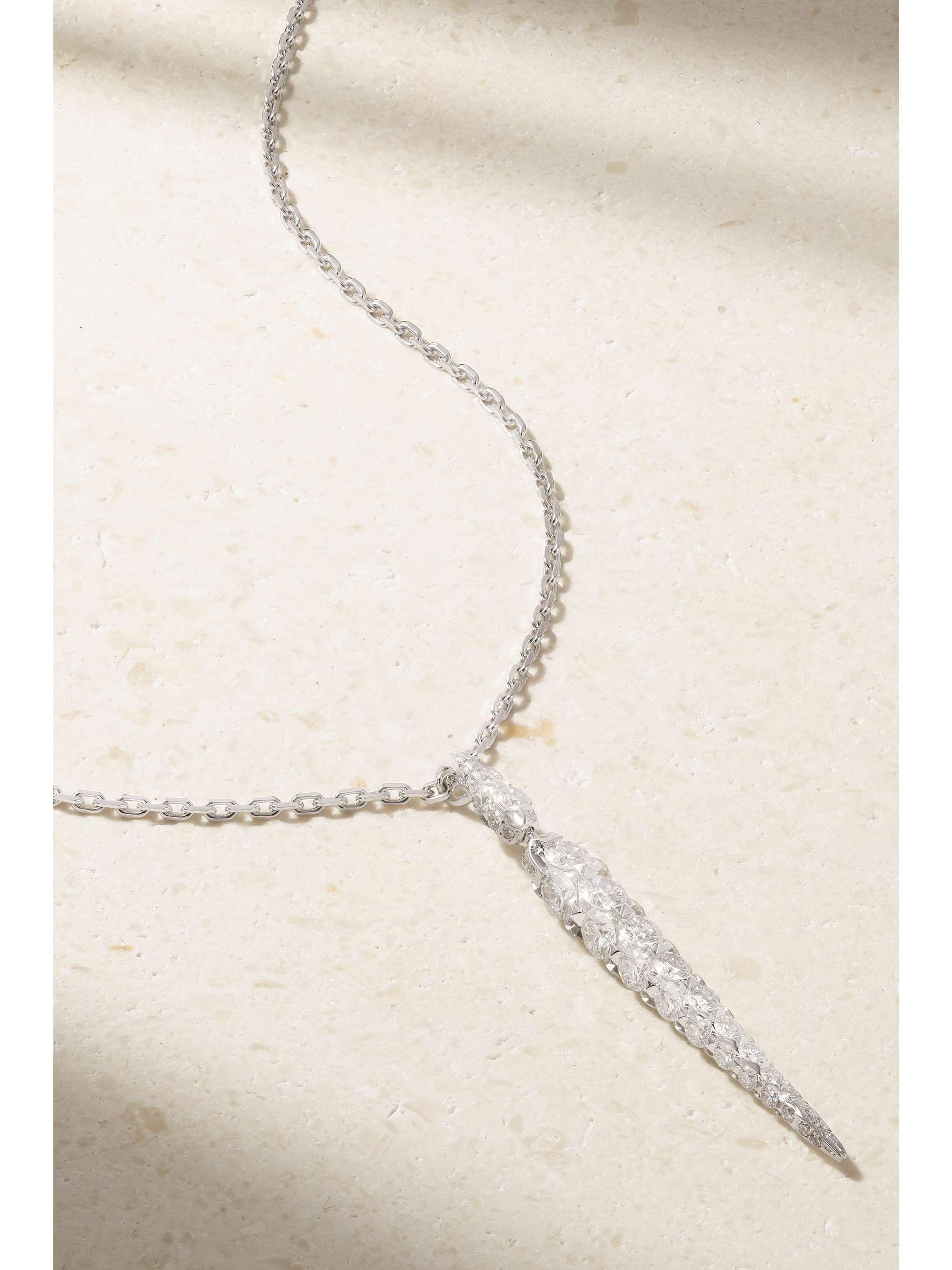 BOGHOSSIAN Marveilles Icicle 18-karat white gold diamond necklace | NET ...