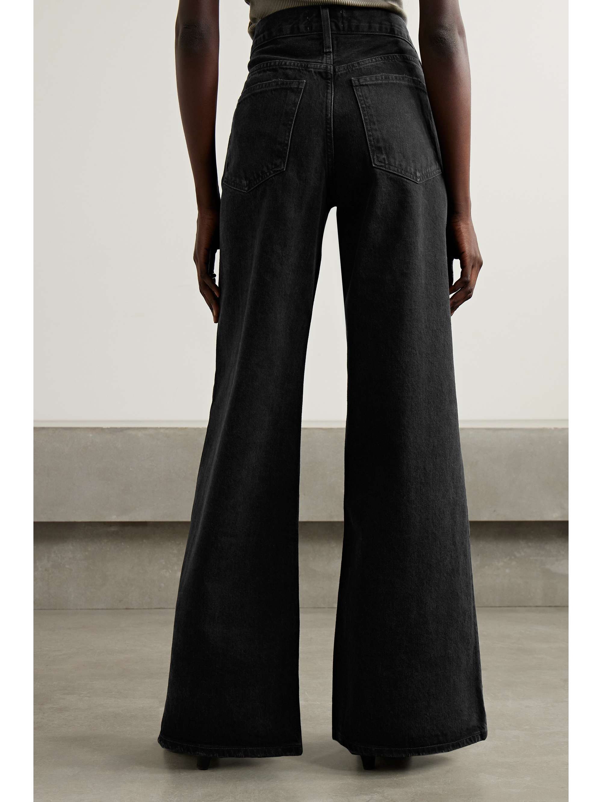 AGOLDE + NET SUSTAIN Clara Baggy low-rise flared organic jeans | NET-A ...