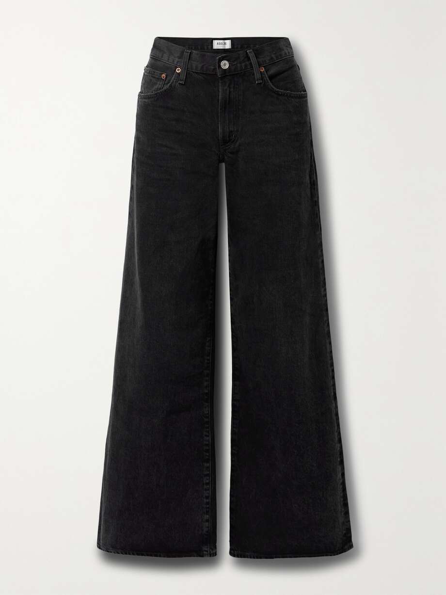 AGOLDE + NET SUSTAIN Clara Baggy low-rise flared organic jeans | NET-A ...