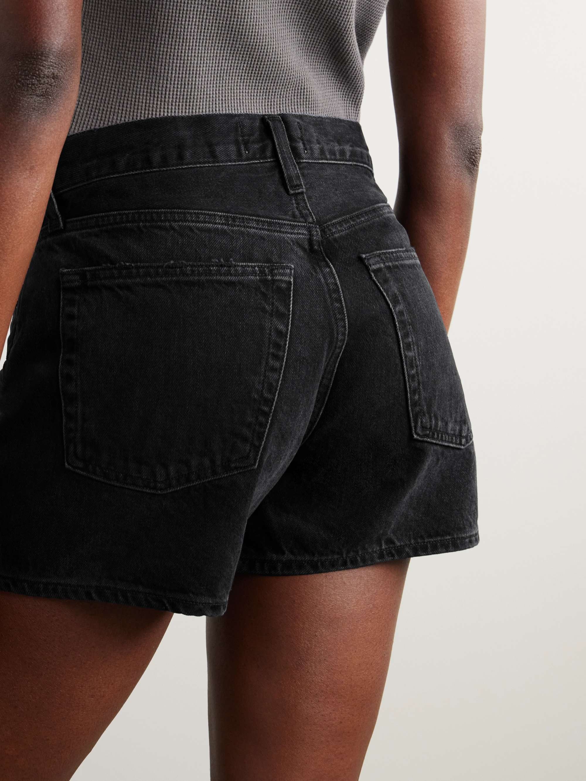AGOLDE Parker Long Clean denim shorts | NET-A-PORTER