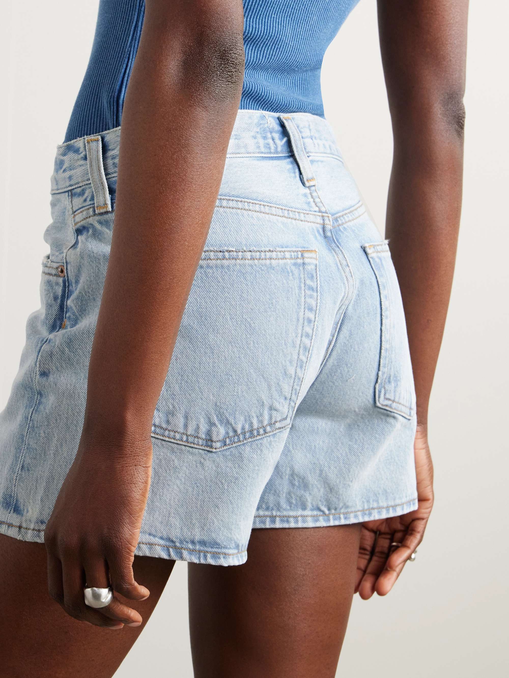 AGOLDE Parker Long Clean denim shorts | NET-A-PORTER
