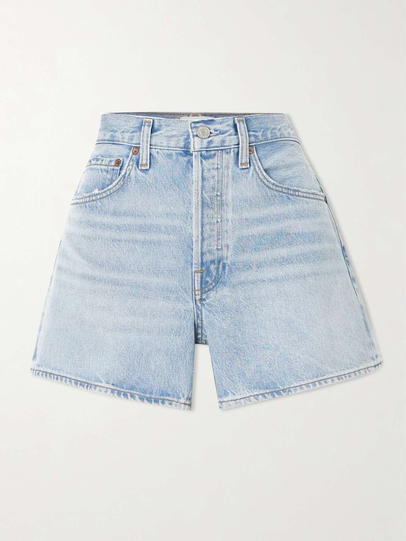 AGOLDE Parker Long Clean denim shorts | NET-A-PORTER