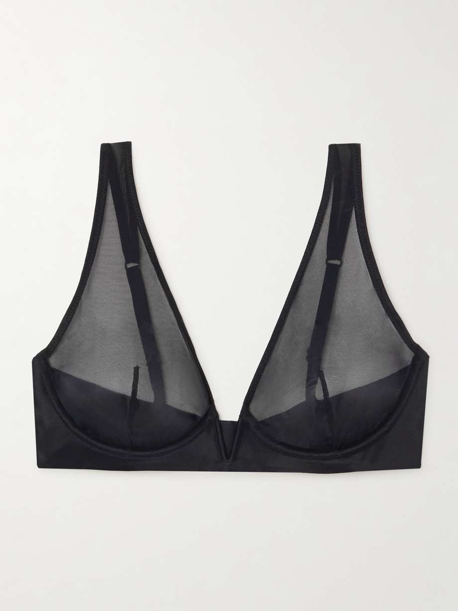 COMMANDO Chic mesh plunge underwired soft-cup bra | NET-A-PORTER