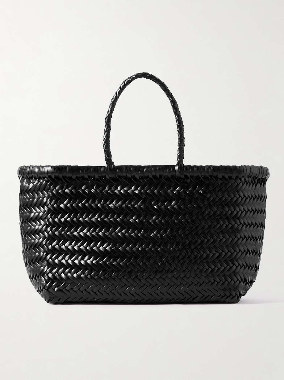 DRAGON DIFFUSION Bamboo Triple Jump small woven leather tote | NET-A-PORTER