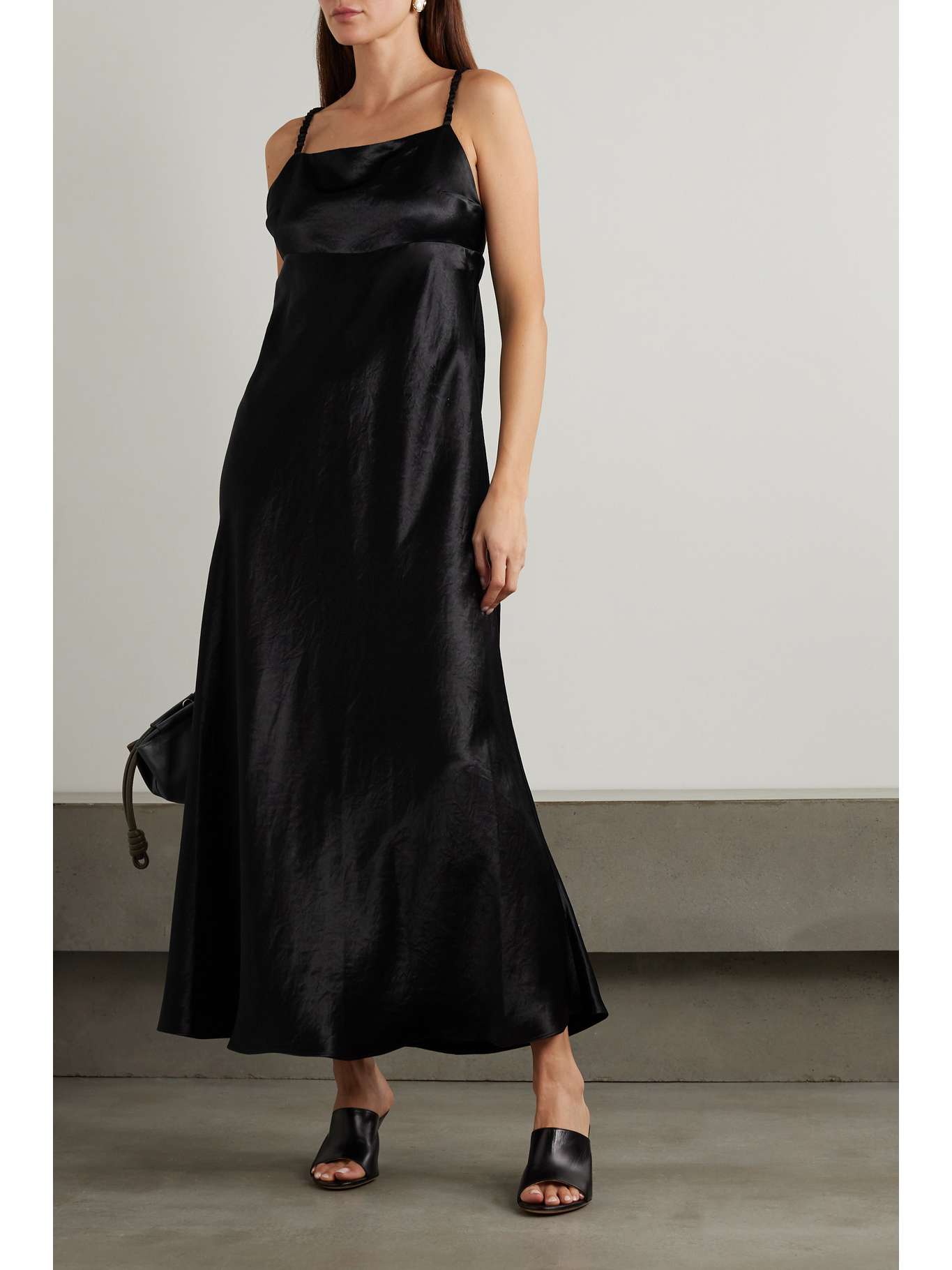 MAX MARA Leisure Baden crinkled-satin maxi dress | NET-A-PORTER