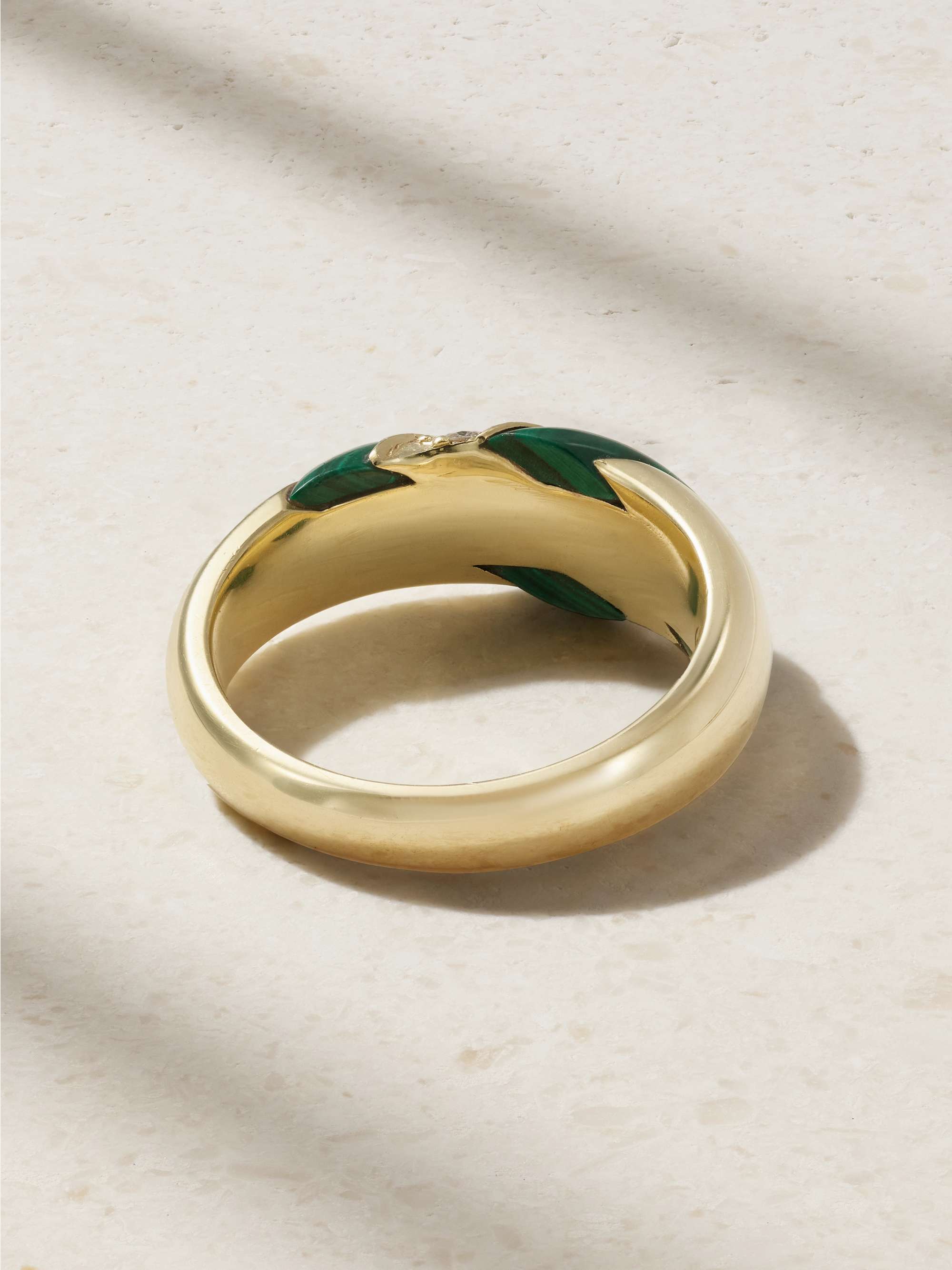 70s 18-karat gold malachite and diamond ring JENNA BLAKE da donna | NET-A-PORTER