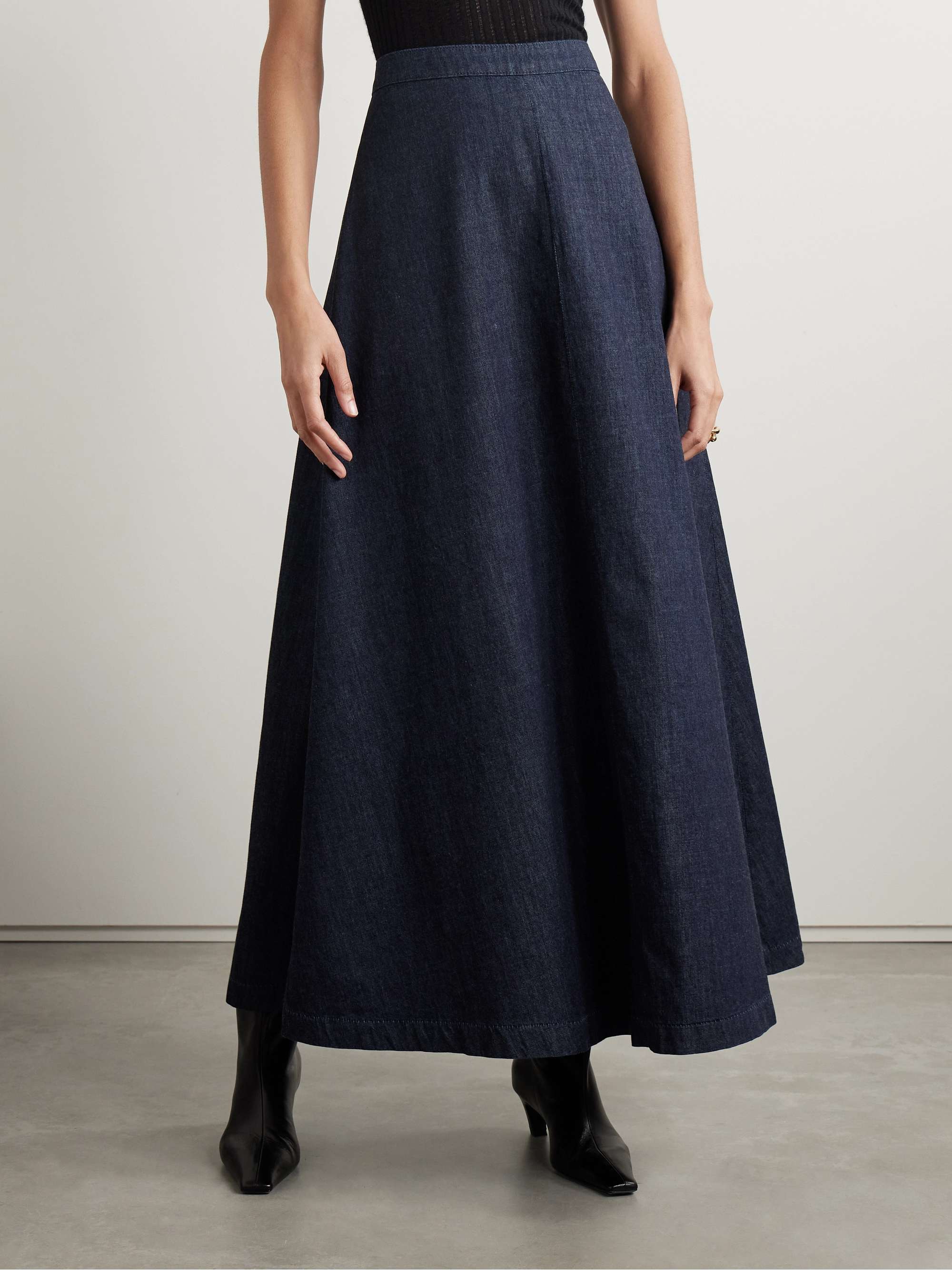 NILI LOTAN Astrid denim maxi skirt | NET-A-PORTER