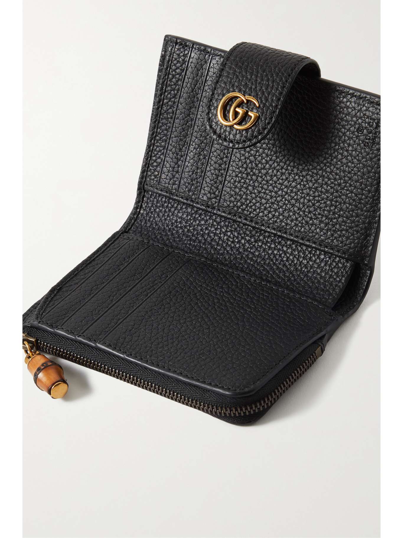 GUCCI Textured-leather wallet | NET-A-PORTER