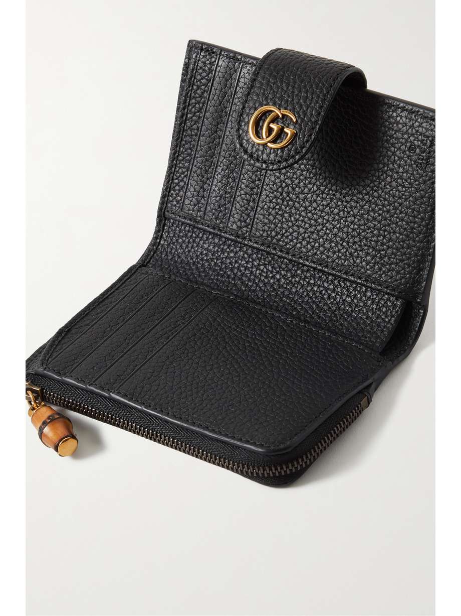 GUCCI Textured-leather wallet | NET-A-PORTER